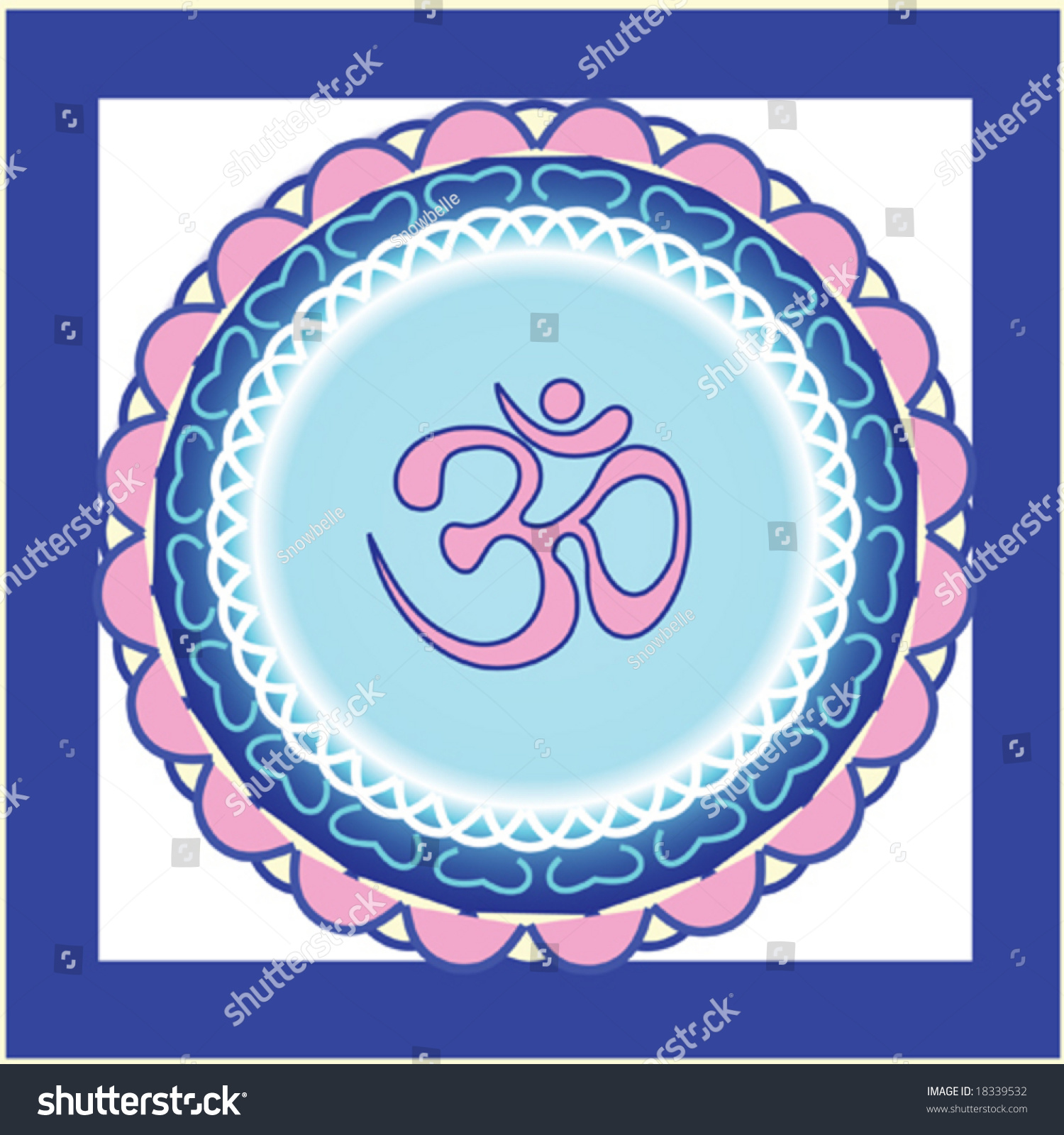 Pinkblue Aum Stock Vector (Royalty Free) 18339532