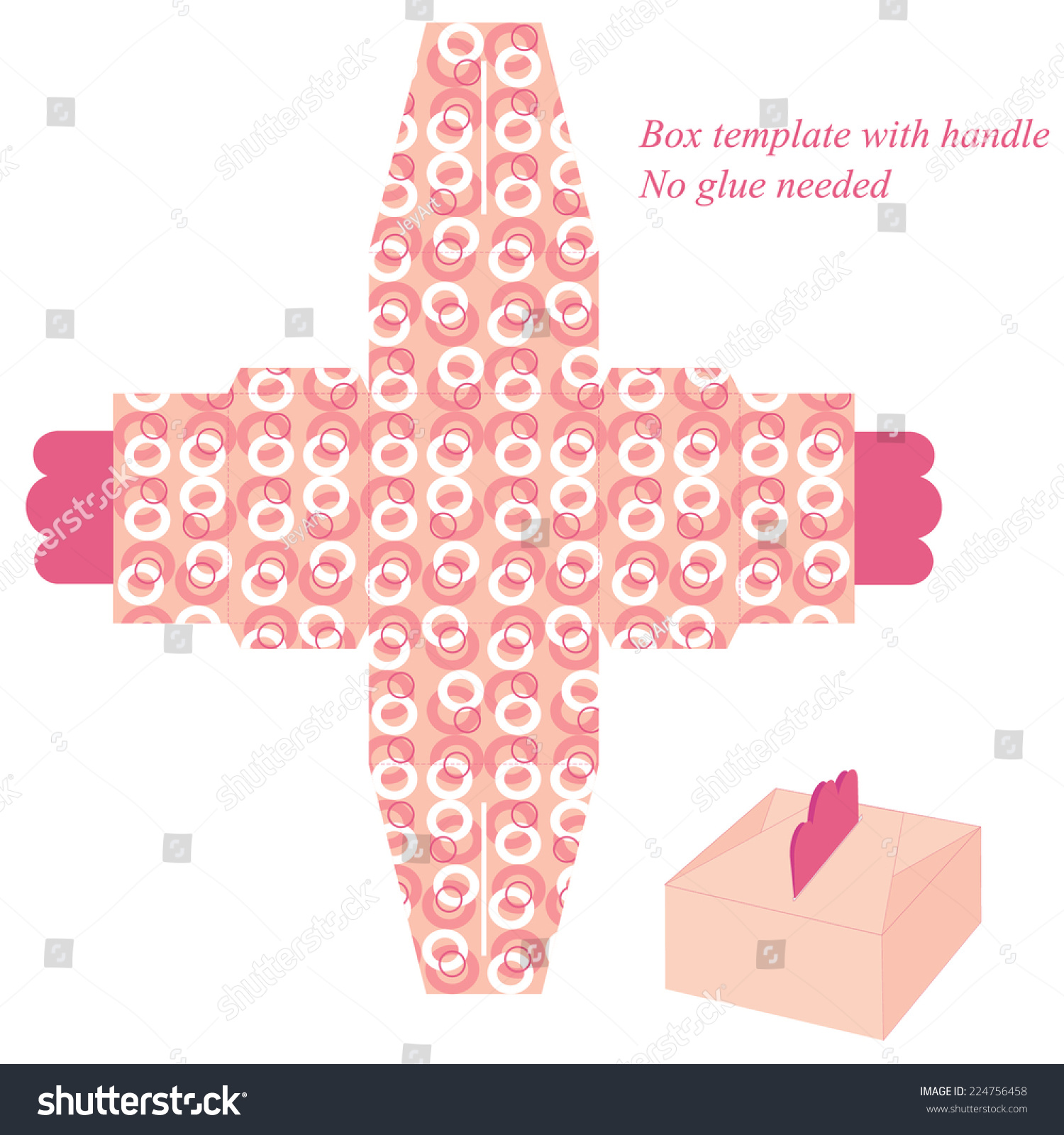Pink Box Template Circles Vector Illustration Stock Vector (Royalty ...