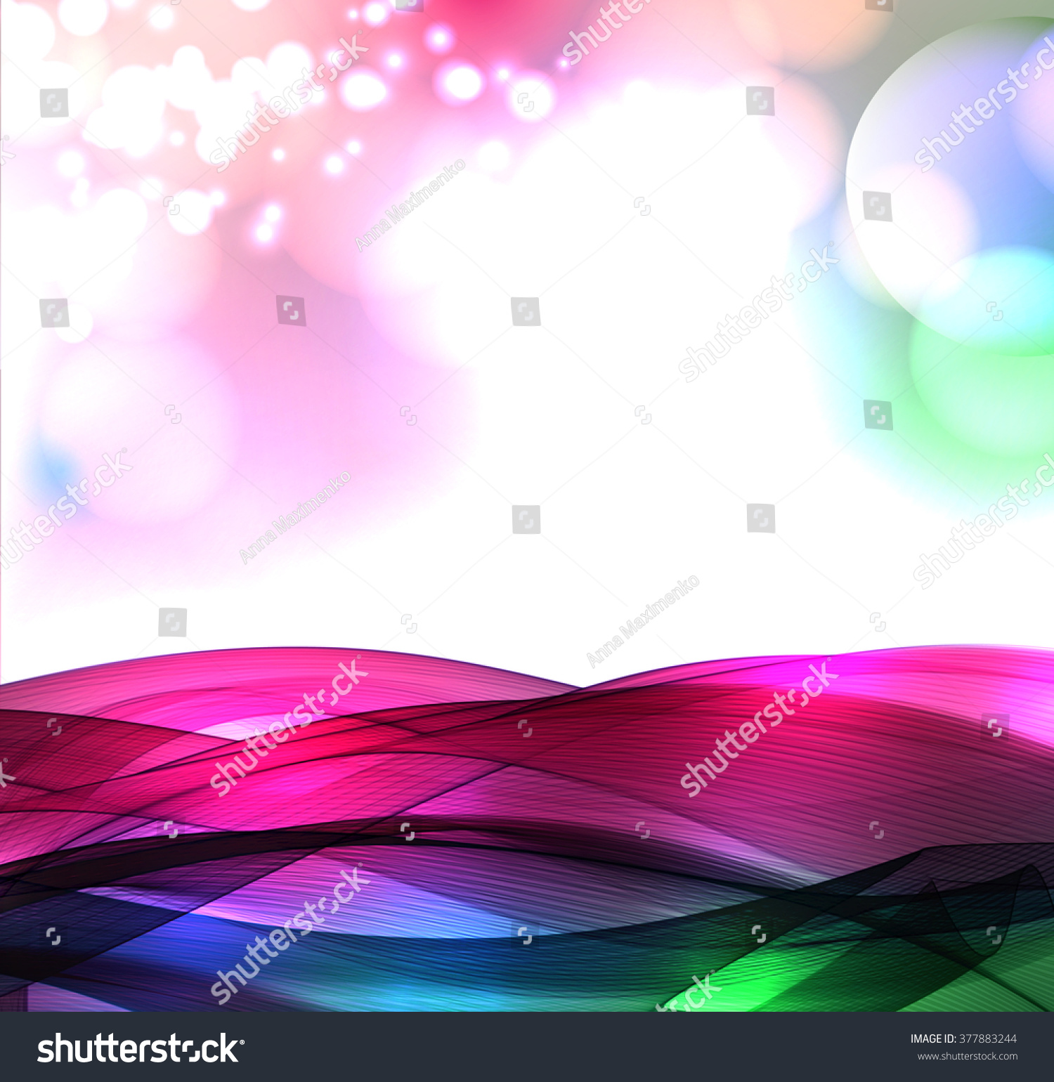Pink Bright Glow Waves Stock Vector (Royalty Free) 377883244 | Shutterstock