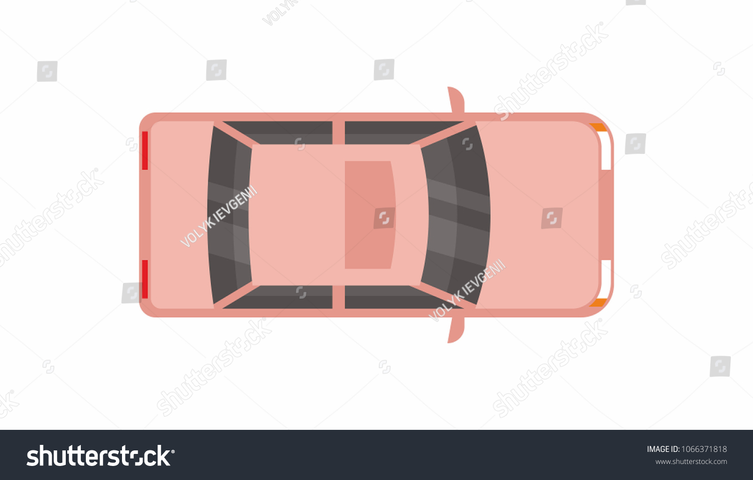 Pink Car Top View Stock Vector (Royalty Free) 1066371818 | Shutterstock