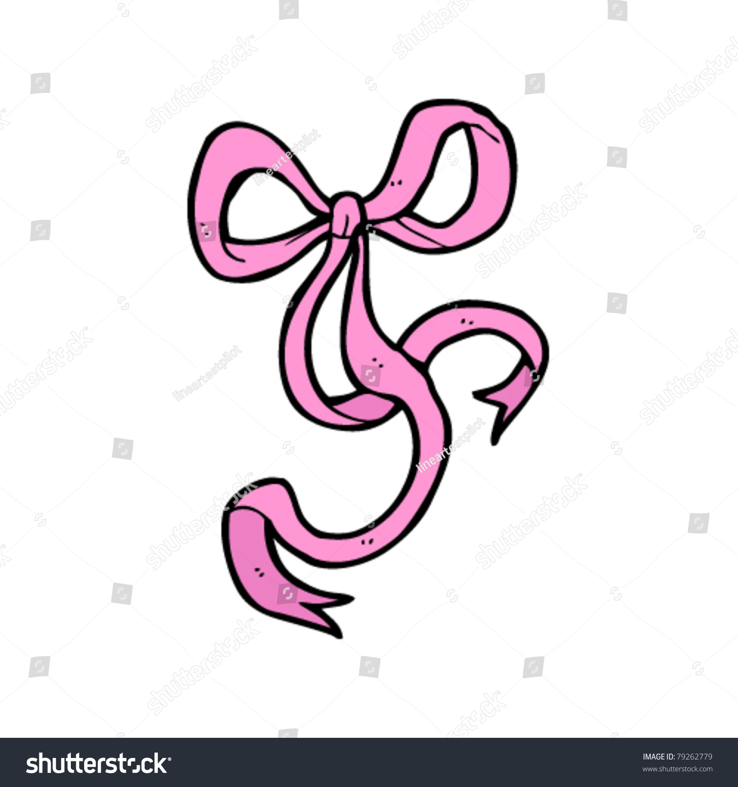 Pink Cartoon Bow Stock Vector (Royalty Free) 79262779