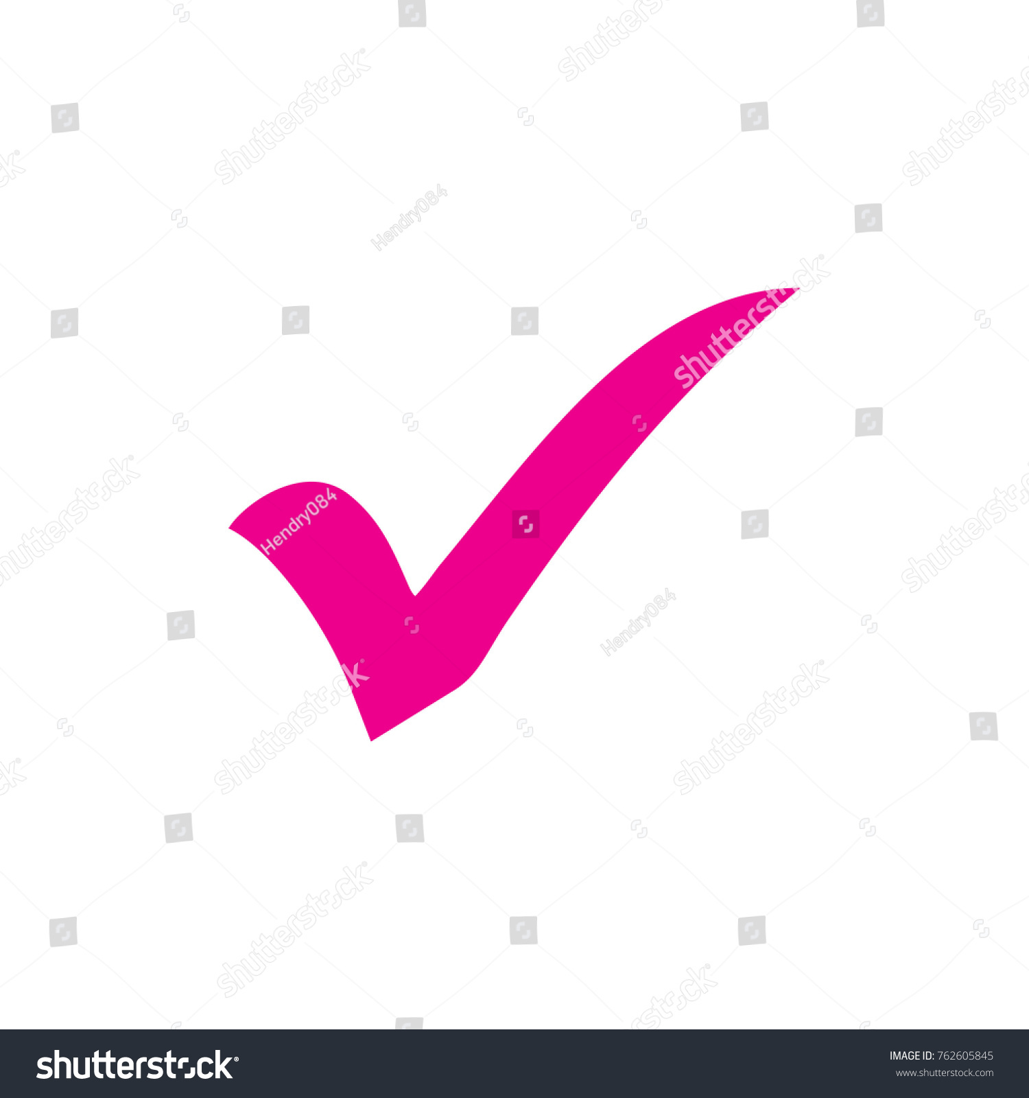 icono de marca de verificación rosa: vector de stock (libre de regalías ...