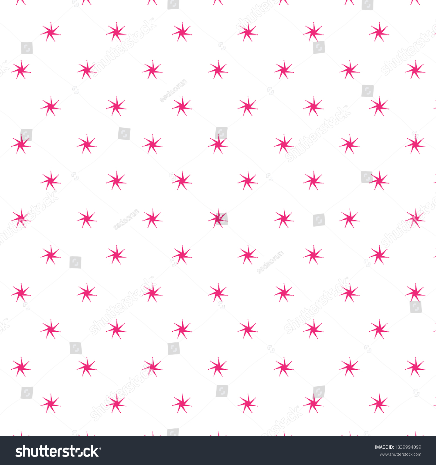 Pink Color Cute Patterns On White Stock Vector (Royalty Free ...
