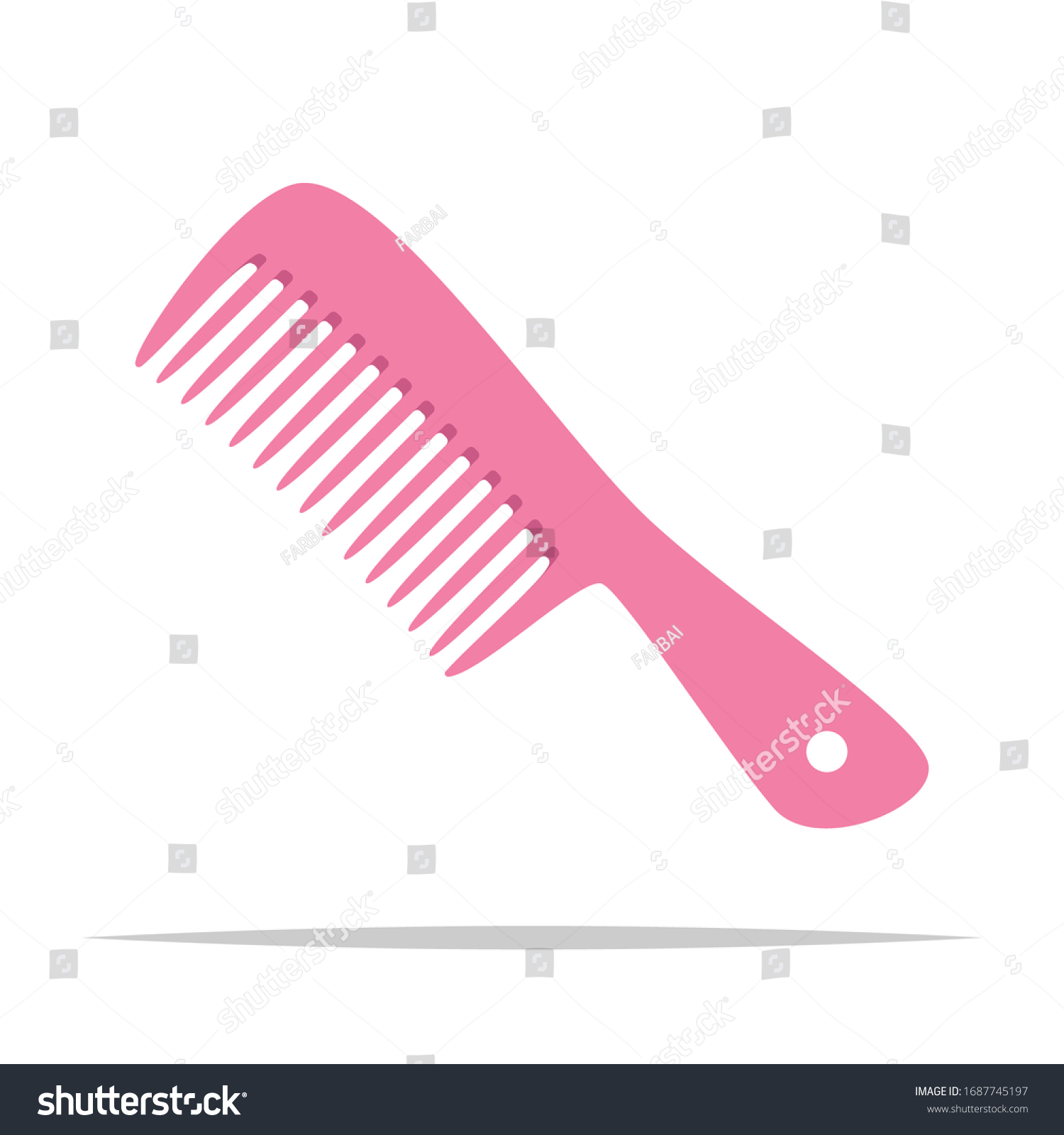 Pink Comb Vector Isolated Illustration Stock Vector (Royalty Free ...