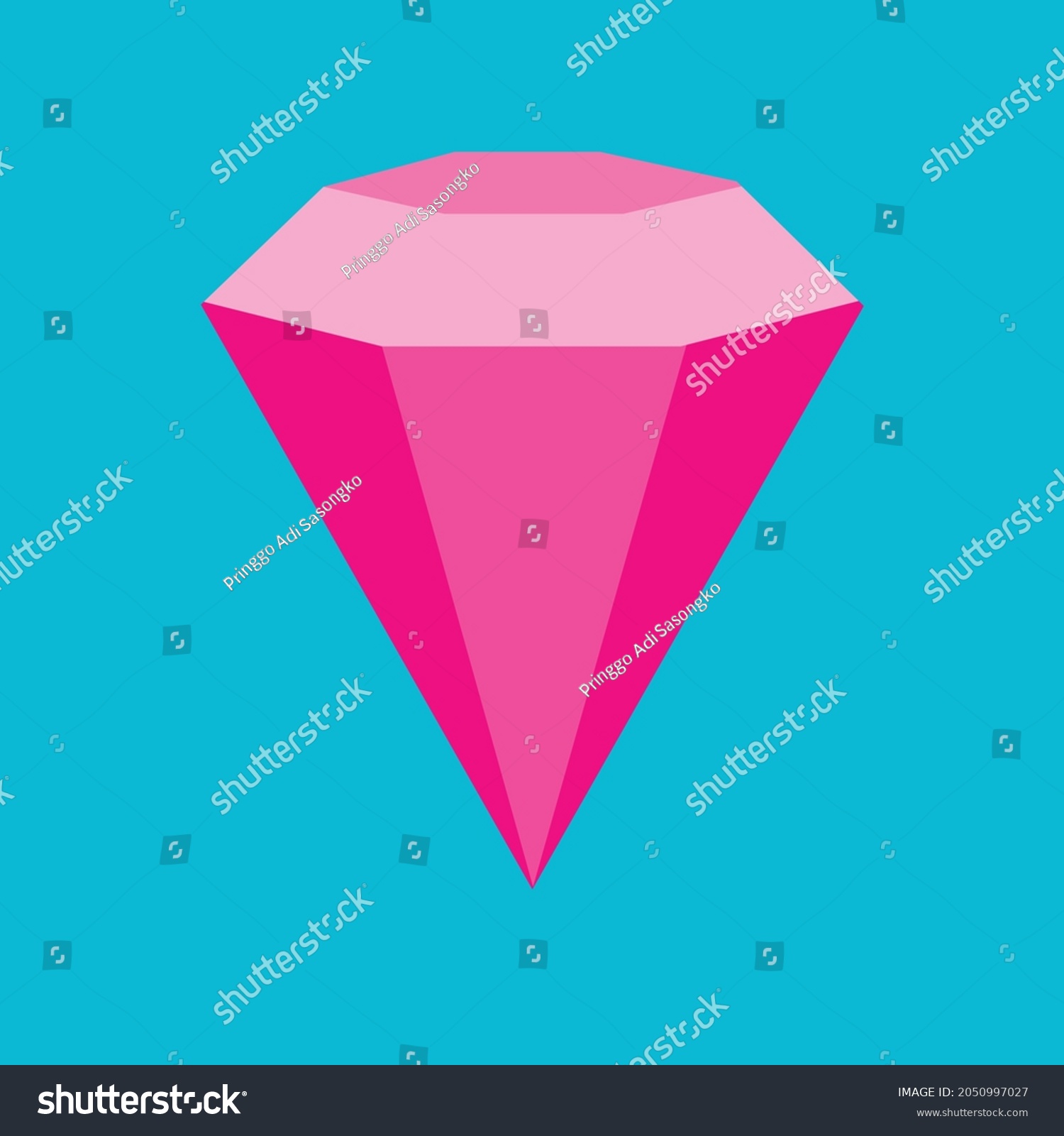 Pink Crystal Simple Vector Design Stock Vector (Royalty Free ...