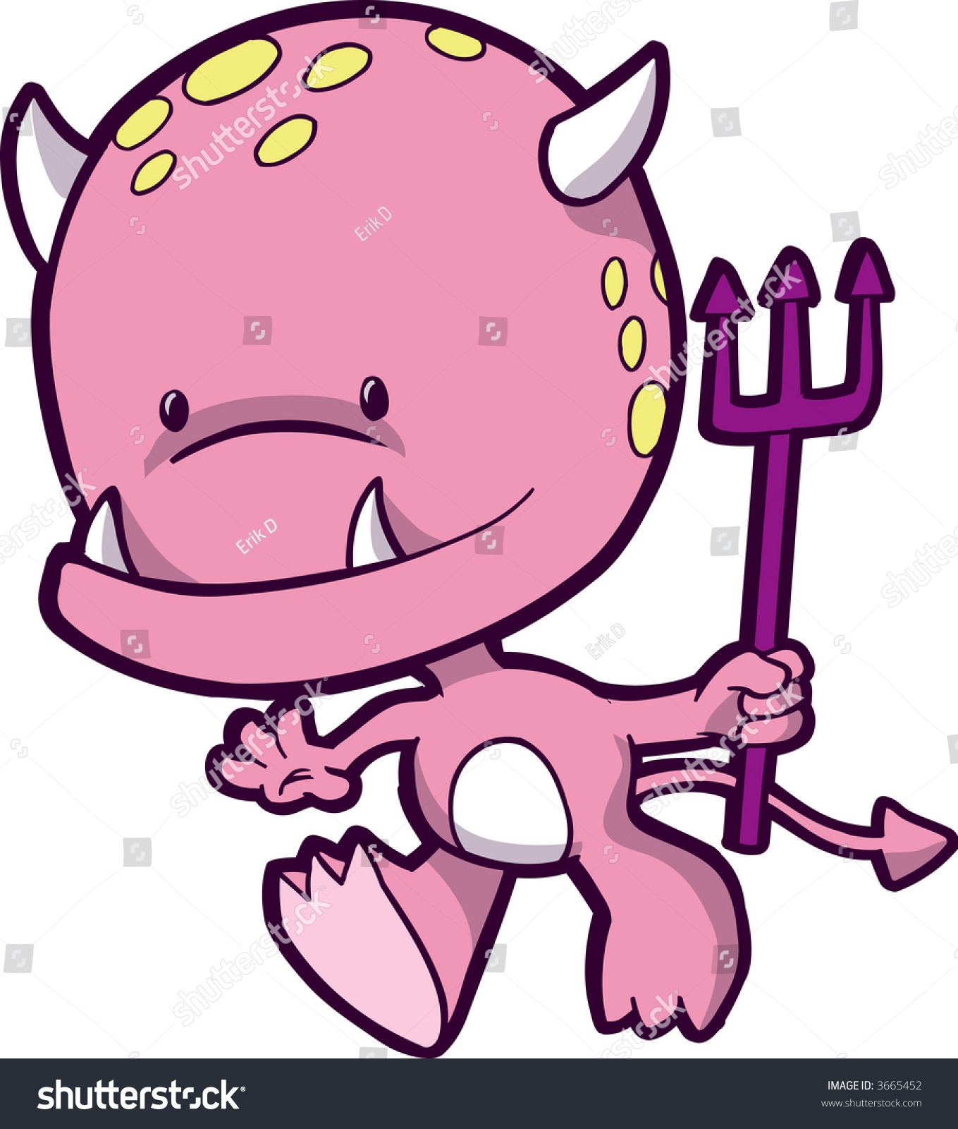 Pink Devil Vector Illustration Stock Vector (Royalty Free) 3665452