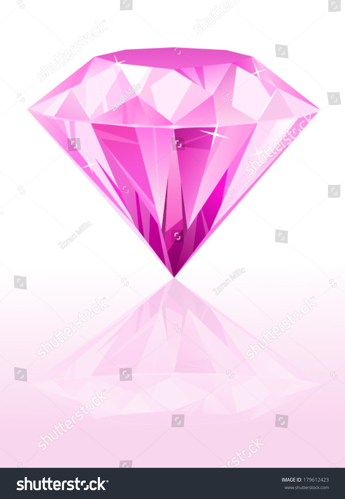 Pink Diamond Stock Vector (Royalty Free) 179612423 | Shutterstock