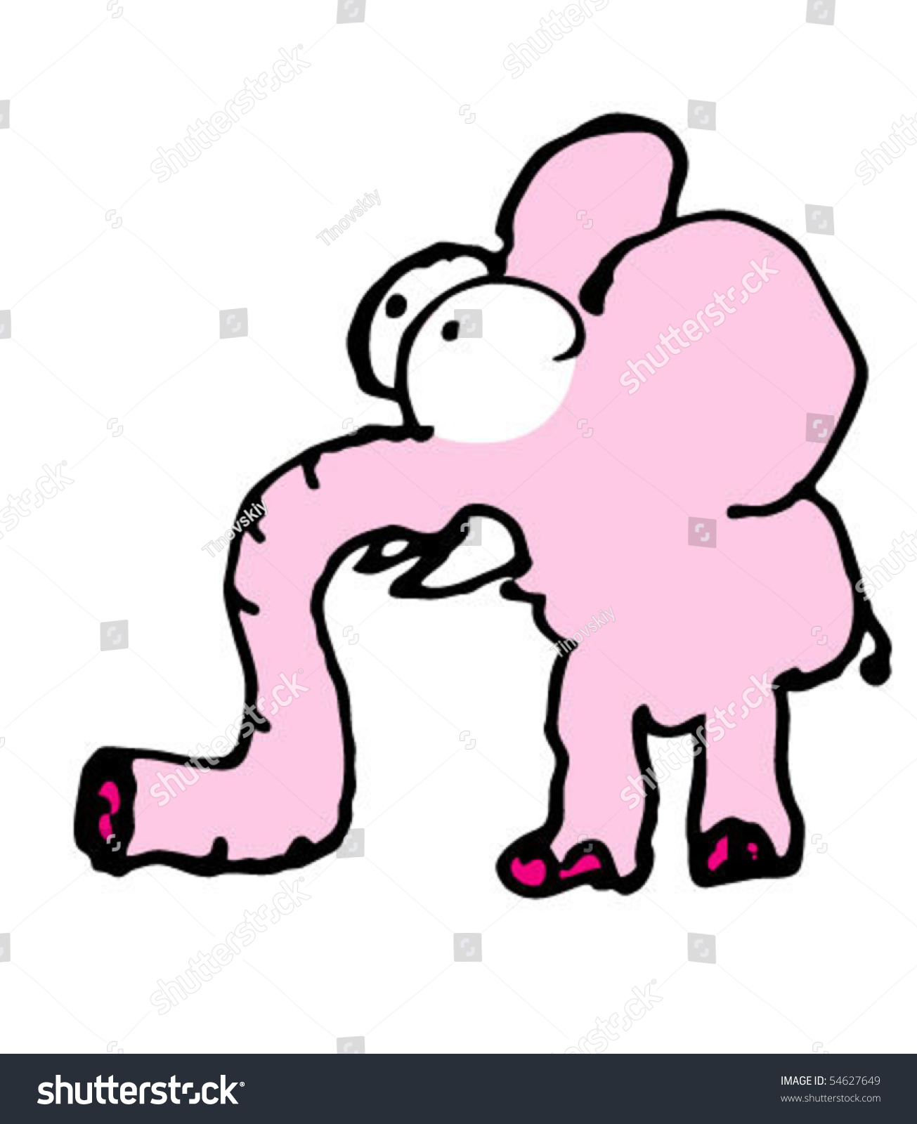 Pink Elephant Vector Illustration Stock Vector (Royalty Free) 54627649