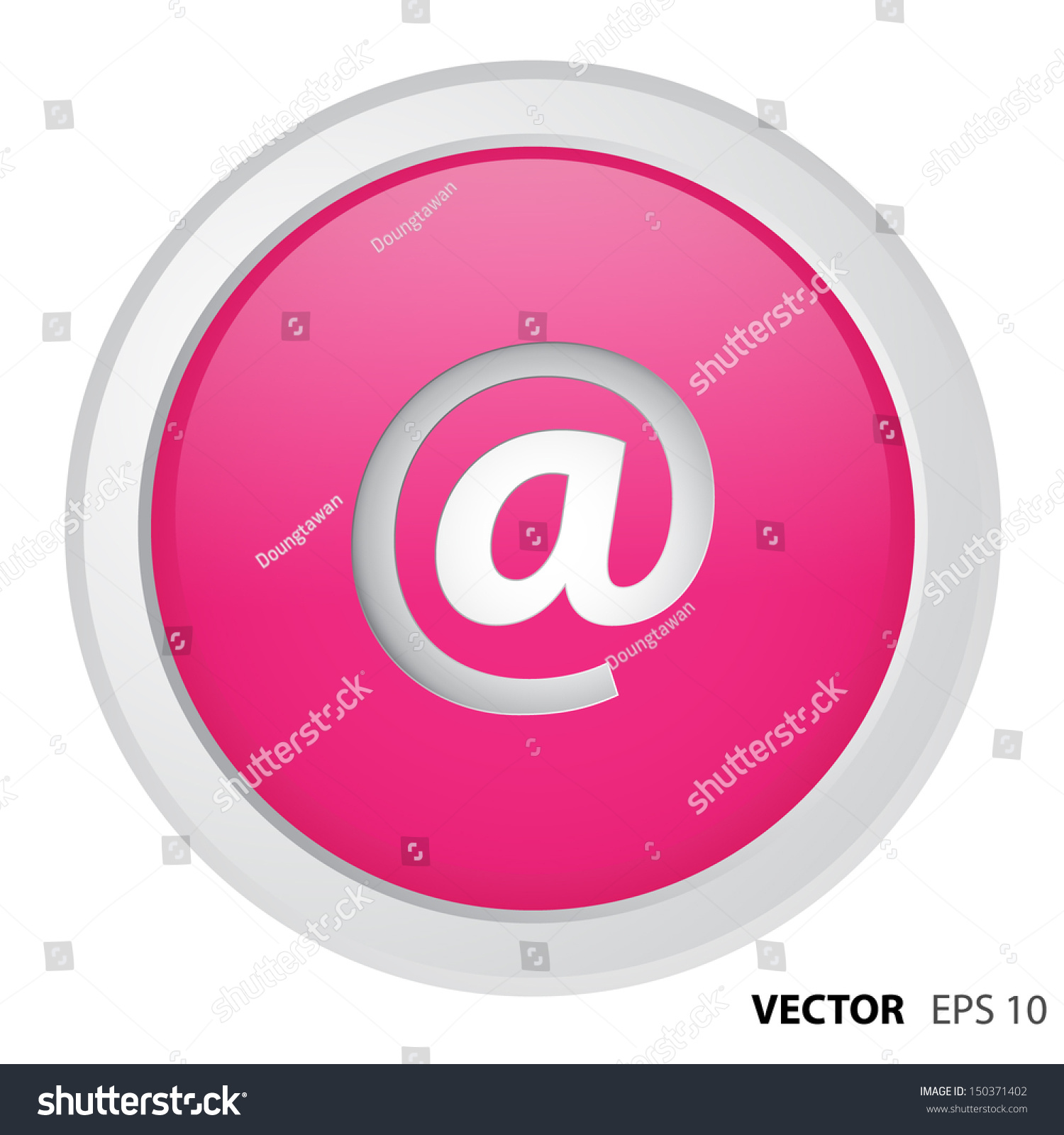 Pink Email Icon. Stock Vector Illustration 150371402 : Shutterstock