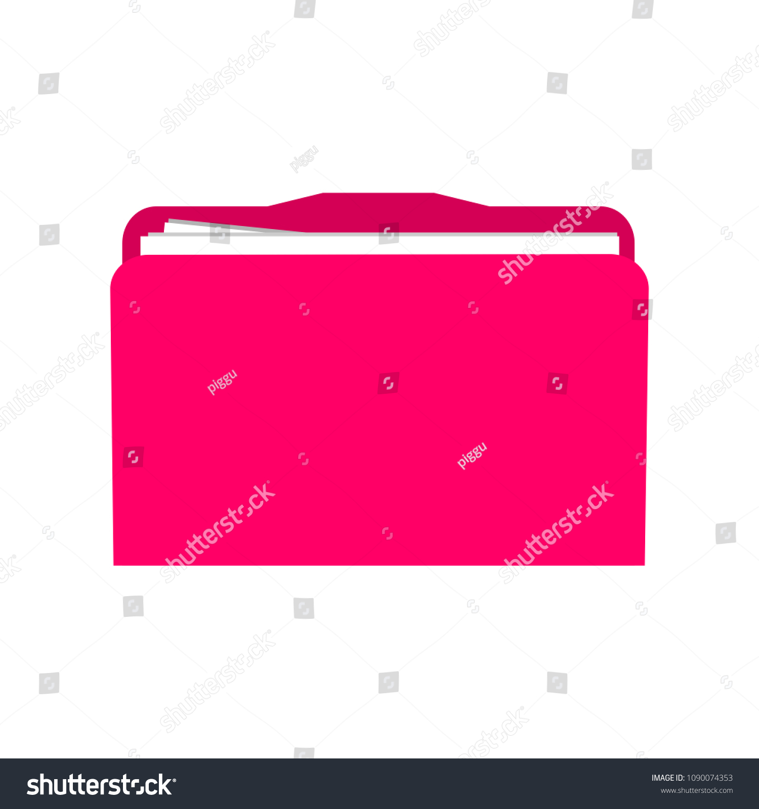 Pink Folder Icon On White Background: เวกเตอร์สต็อก (ปลอดค่าลิขสิทธิ์ ...
