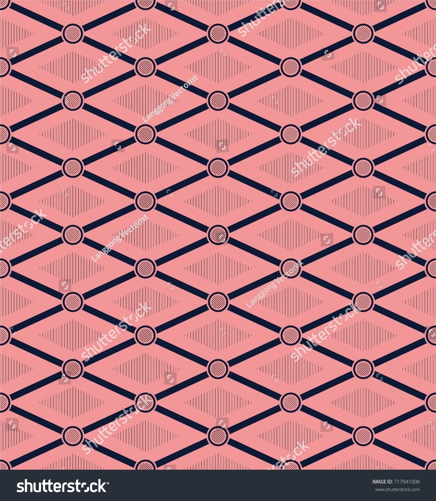 Pink Geometric Retro Vintage Parallelogram Tile Stock Vector (Royalty ...