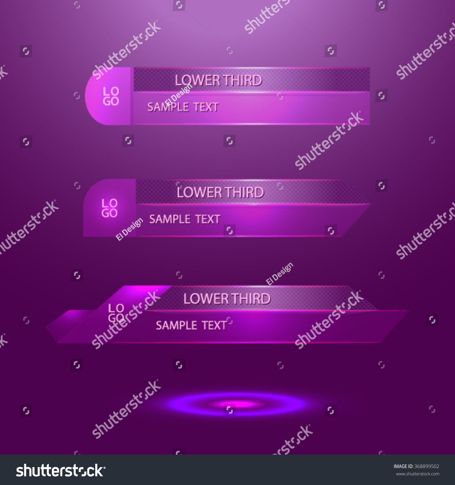 Pink Glass Lower Third Vector Illustration Stock Vector (Royalty Free ...