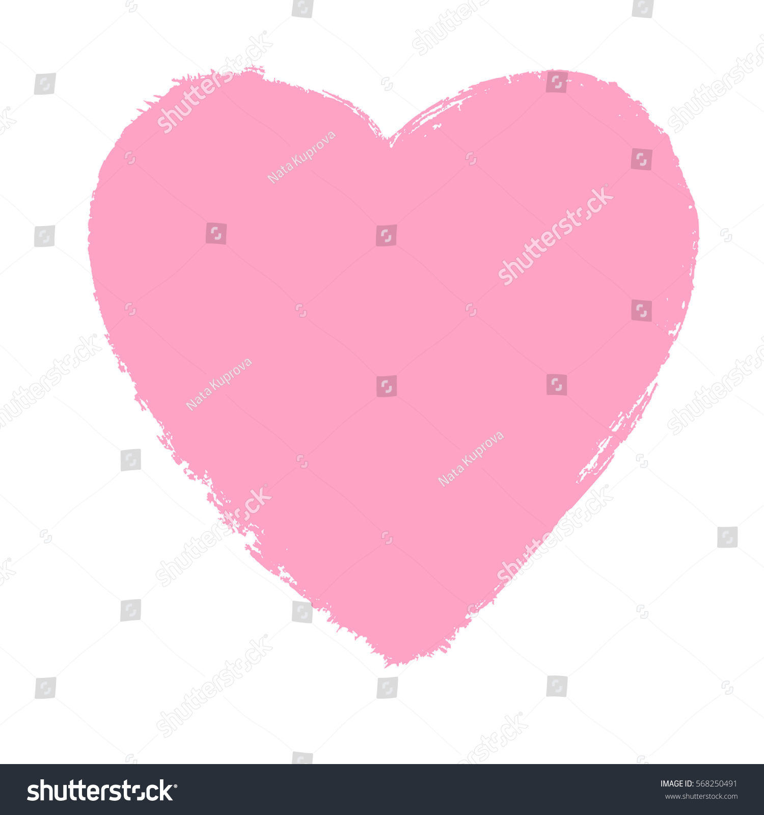Pink Hand Drawn Heart Element Vector Stock Vector (Royalty Free) 568250491