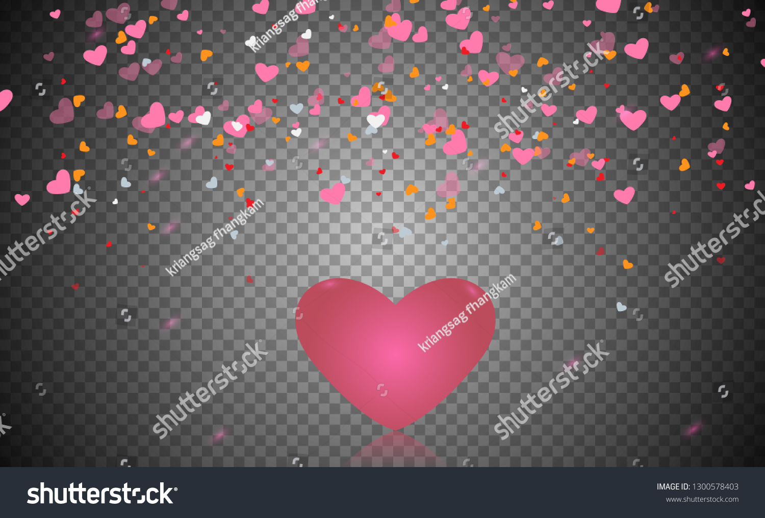 Pink Heart Vector Design Stock Vector (Royalty Free) 1300578403 ...