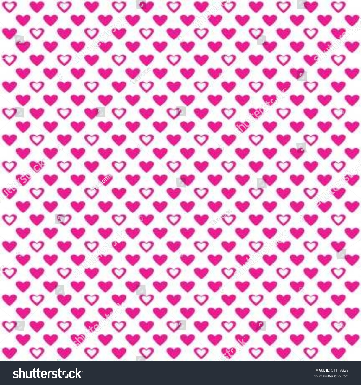 Pink Hearts White Fill Pattern On Stock Vector (Royalty Free) 61119829