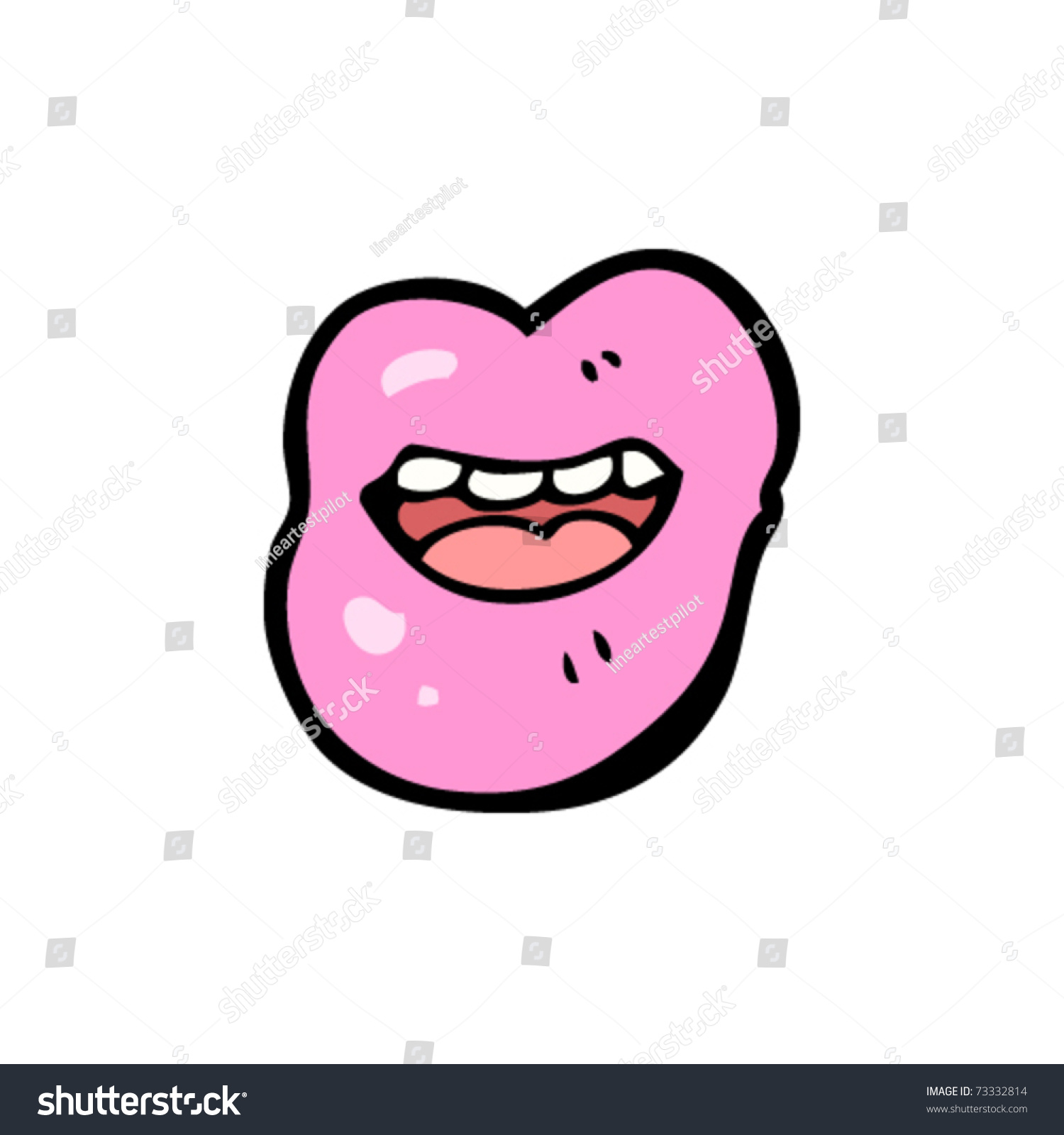 Pink Lips Cartoon Stock Vector (Royalty Free) 73332814 | Shutterstock