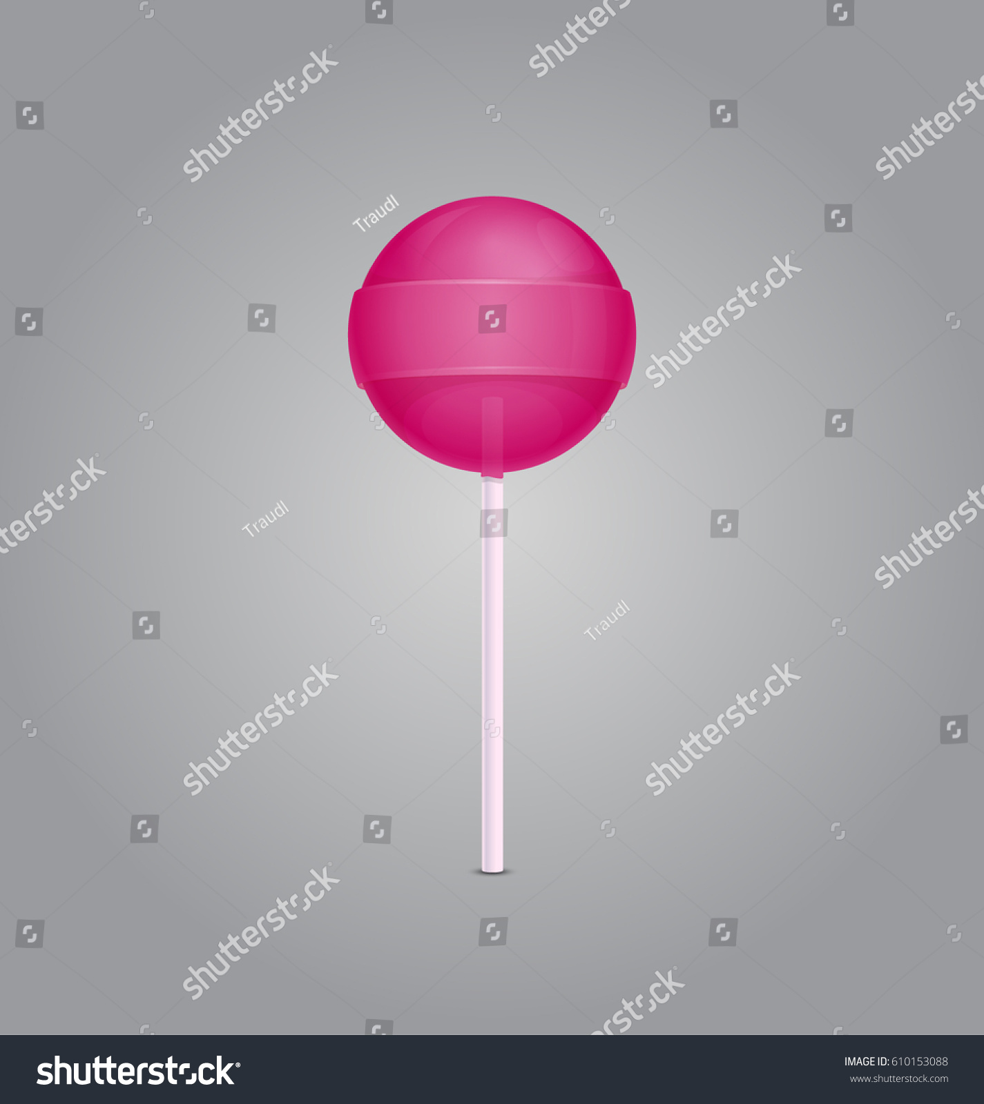 Pink Lollipop Vector Object Vector Illustration Stock Vector (Royalty ...