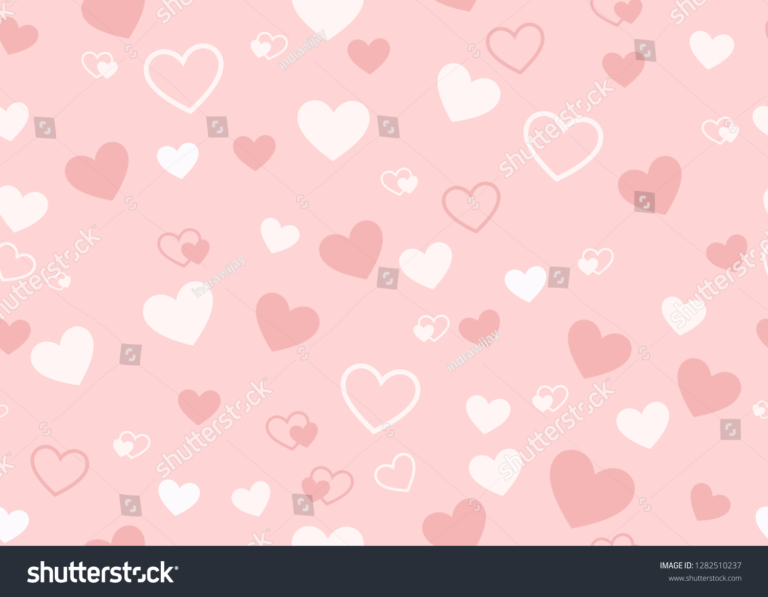 Pink Love Background Seamless Pattern Stock Vector (Royalty Free ...