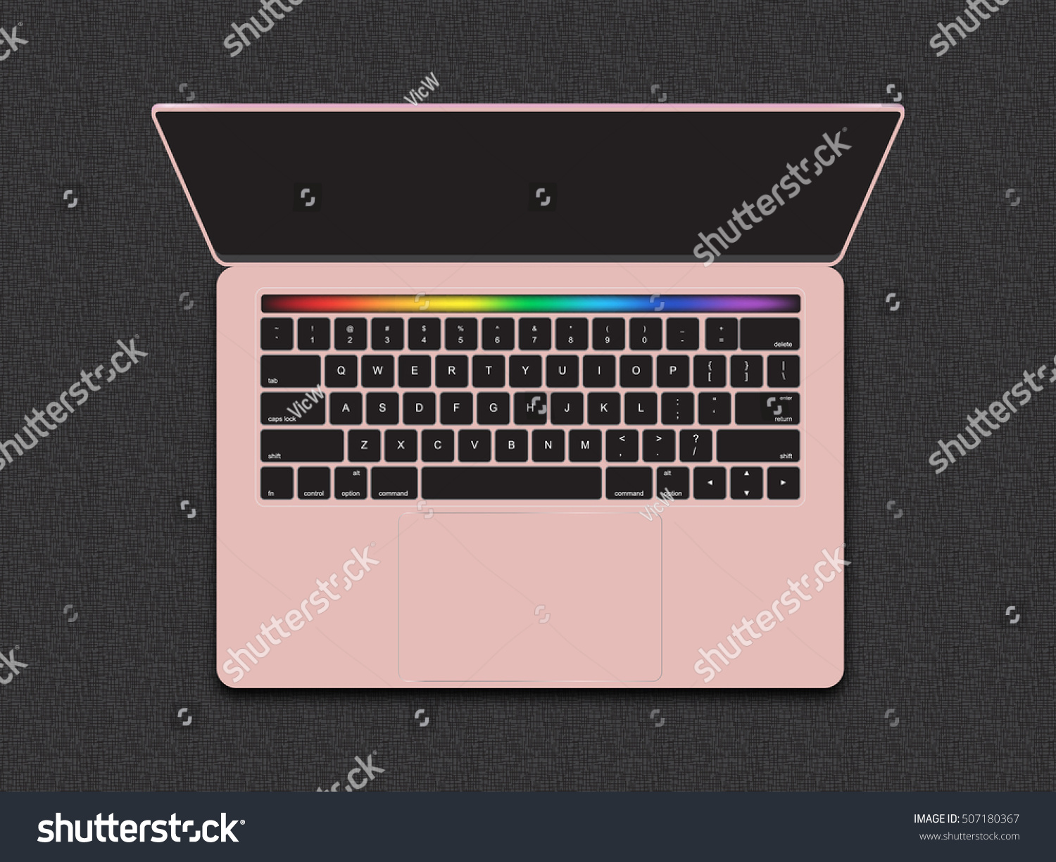 Pink Notebook Computer Vector Concept Vector Stock Vector (Royalty Free ...