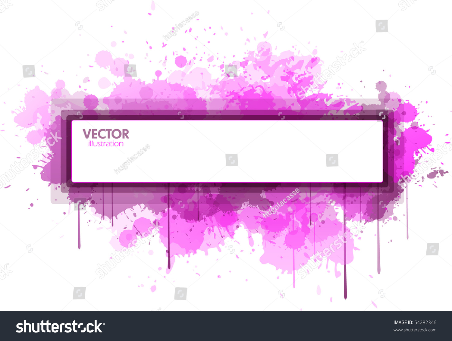 Pink Paint Splat Banner Stock Vector (Royalty Free) 54282346 | Shutterstock