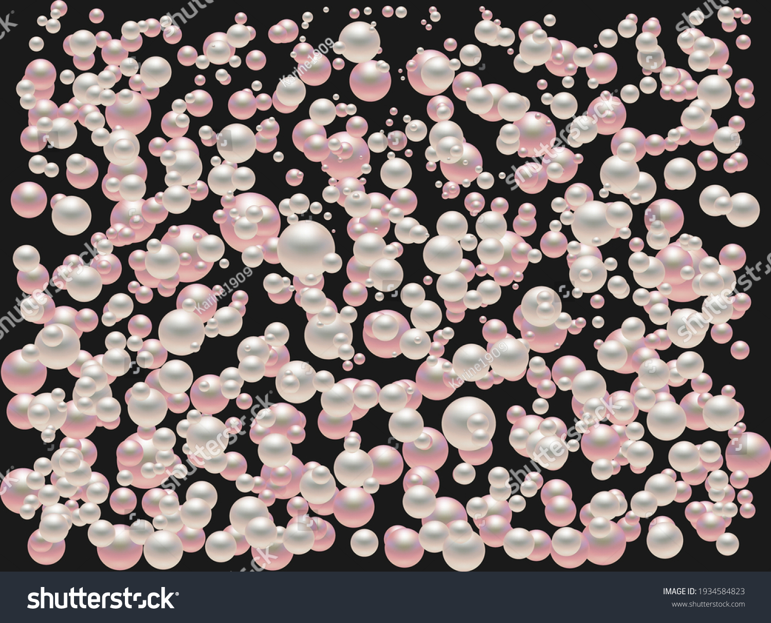 Pink Pearls Background 3d Vector Illustration Stock Vector (Royalty ...