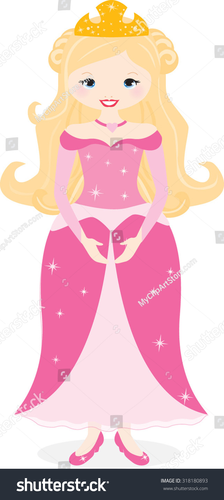 Pink Princess Stock Vector (Royalty Free) 318180893