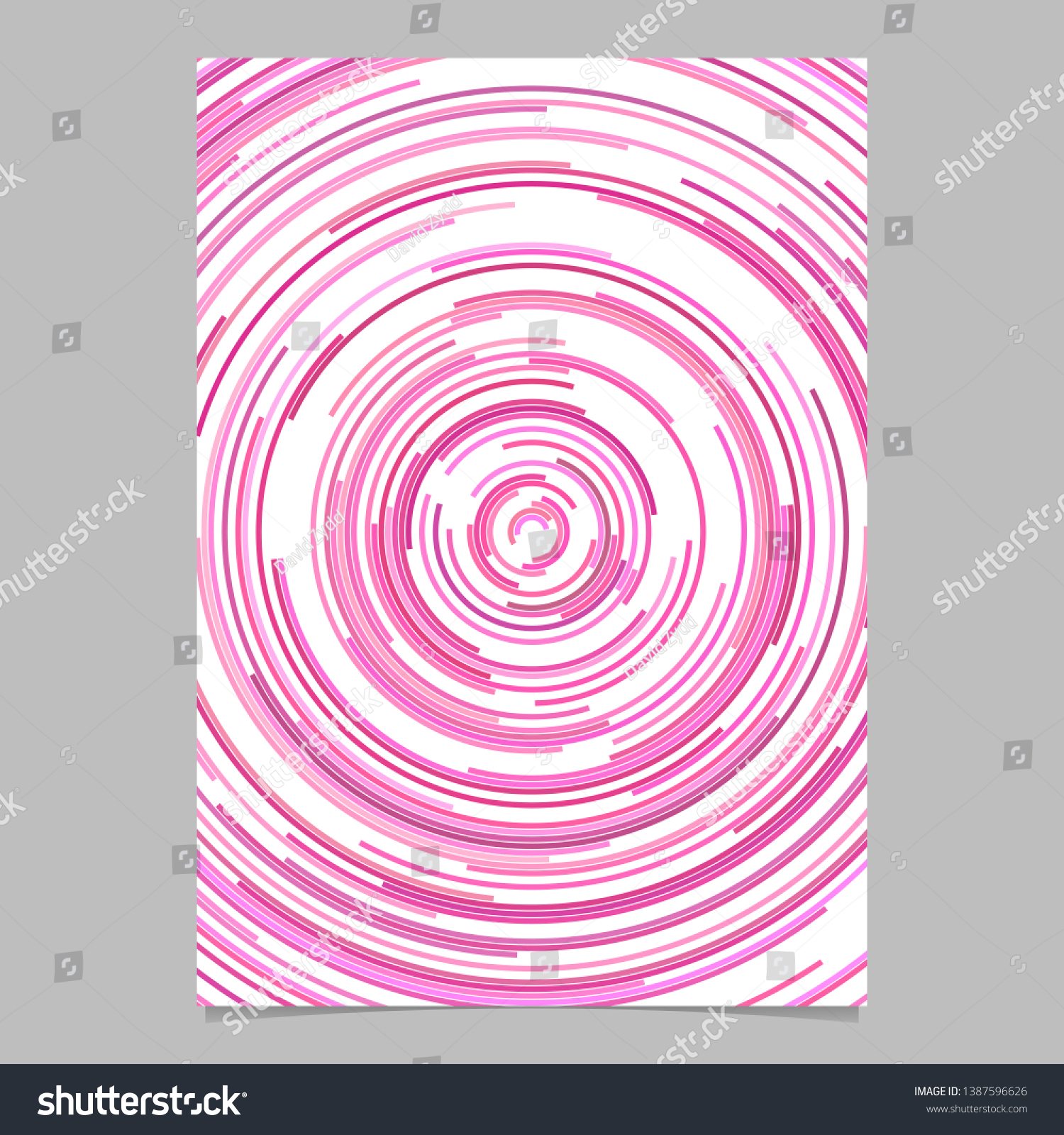 Pink Psychedelic Abstract Poster Background Template Stock Vector ...