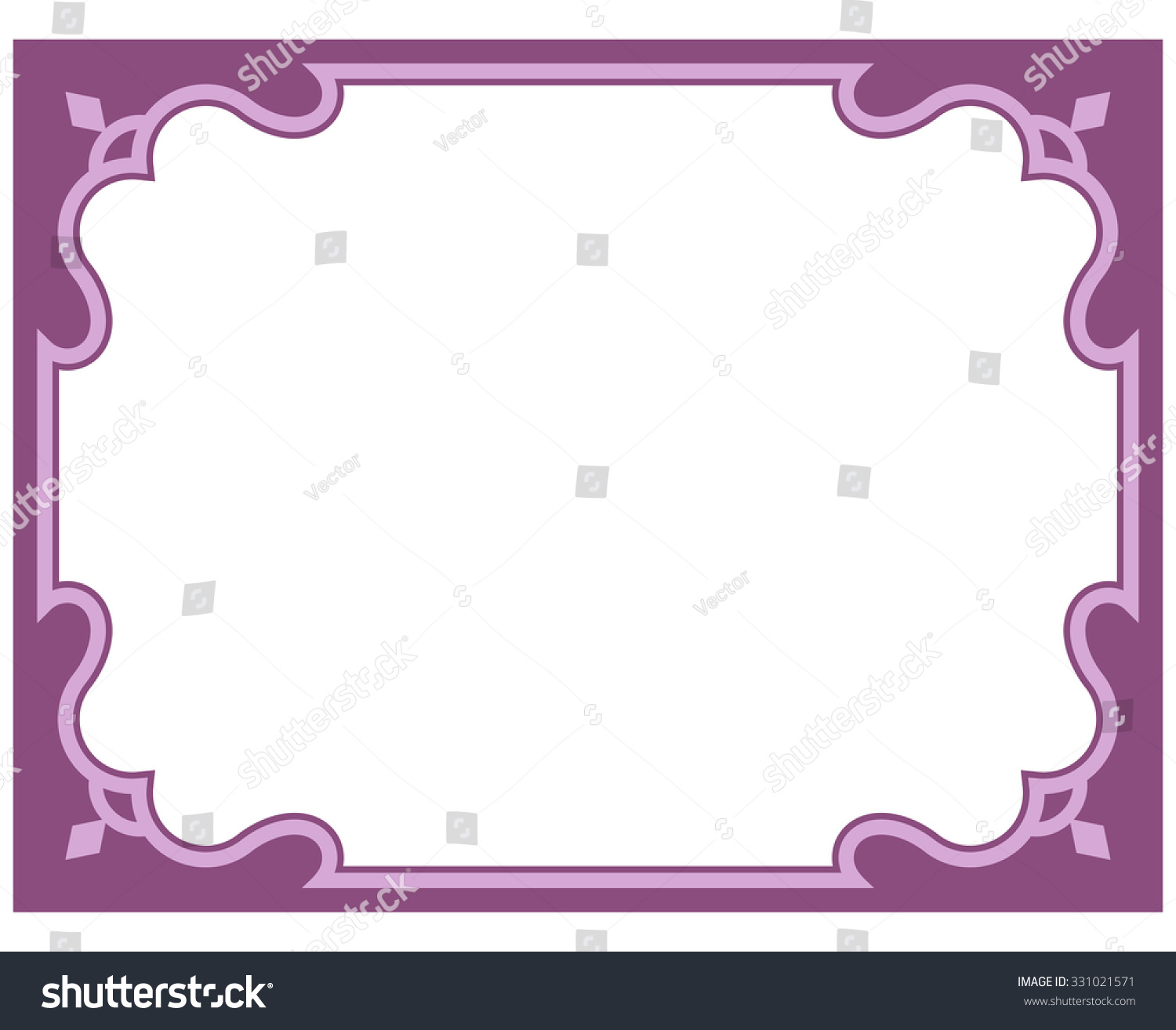Pink Purple Border Frame Deco Vector: เวกเตอร์สต็อก (ปลอดค่าลิขสิทธิ์ ...
