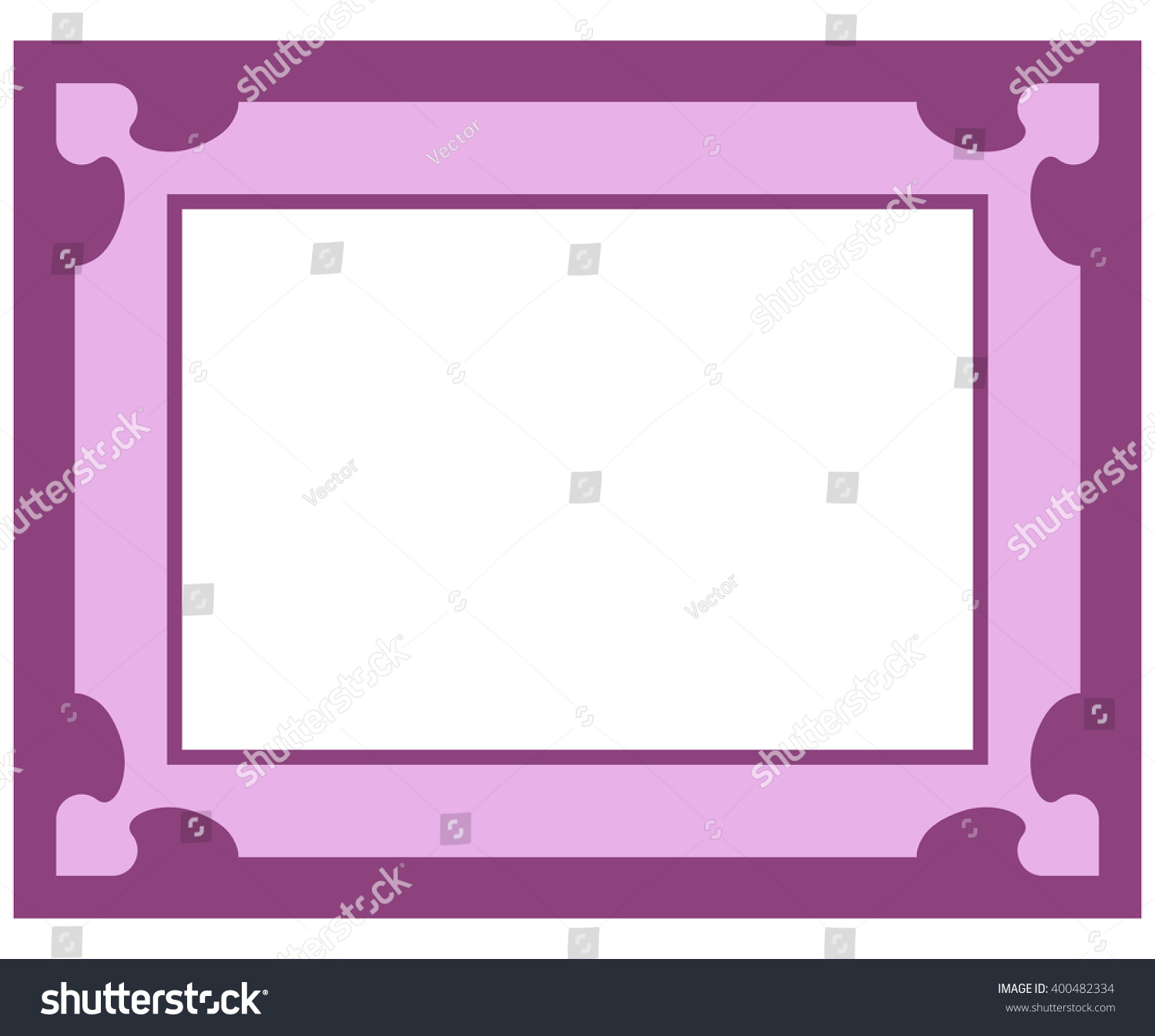Pink Purple Border Frame Deco Vector Stock Vector (Royalty Free ...