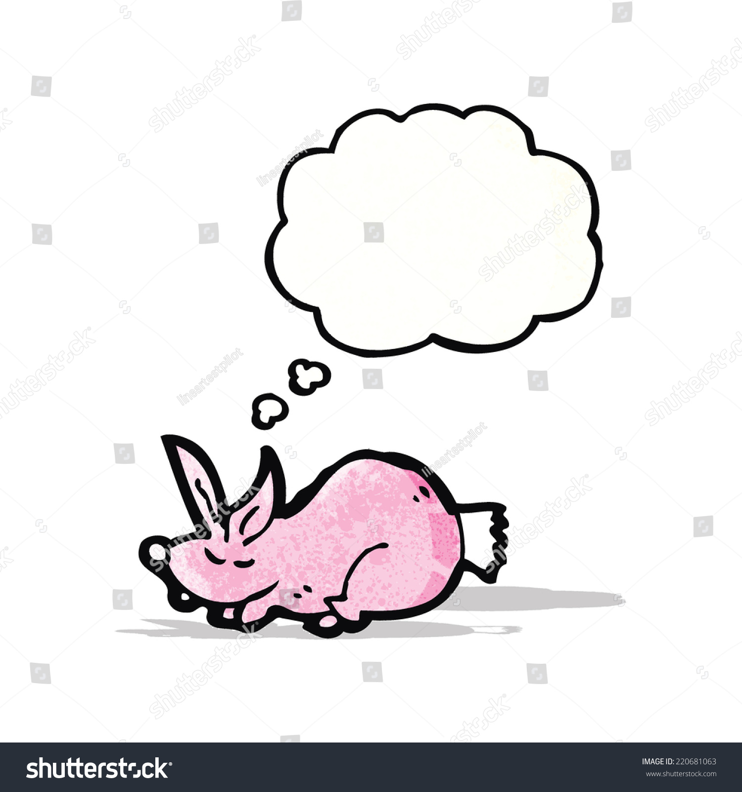 Pink Rabbit Cartoon Stock Vector (Royalty Free) 220681063