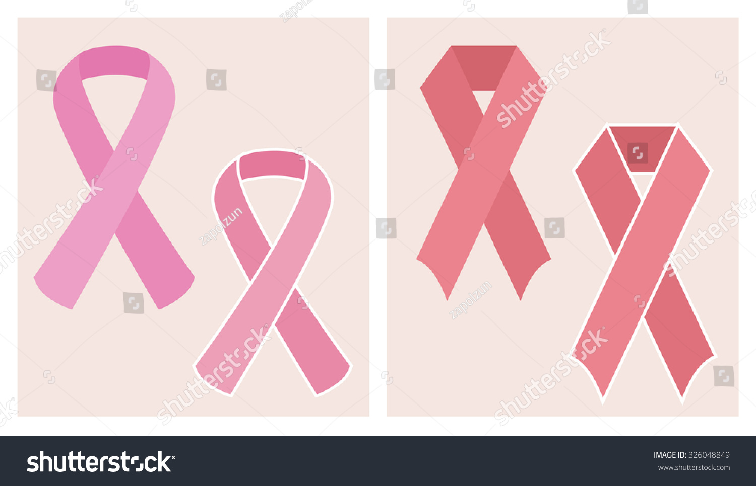 Pink Ribbon Flat Illustration Stock Vector (Royalty Free) 326048849 ...
