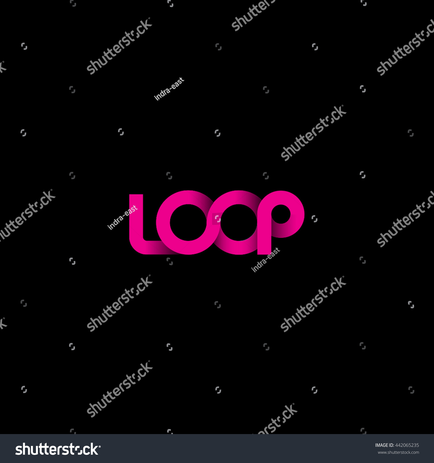 Pink Ribbon Loop Logo Stock Vector (Royalty Free) 442065235