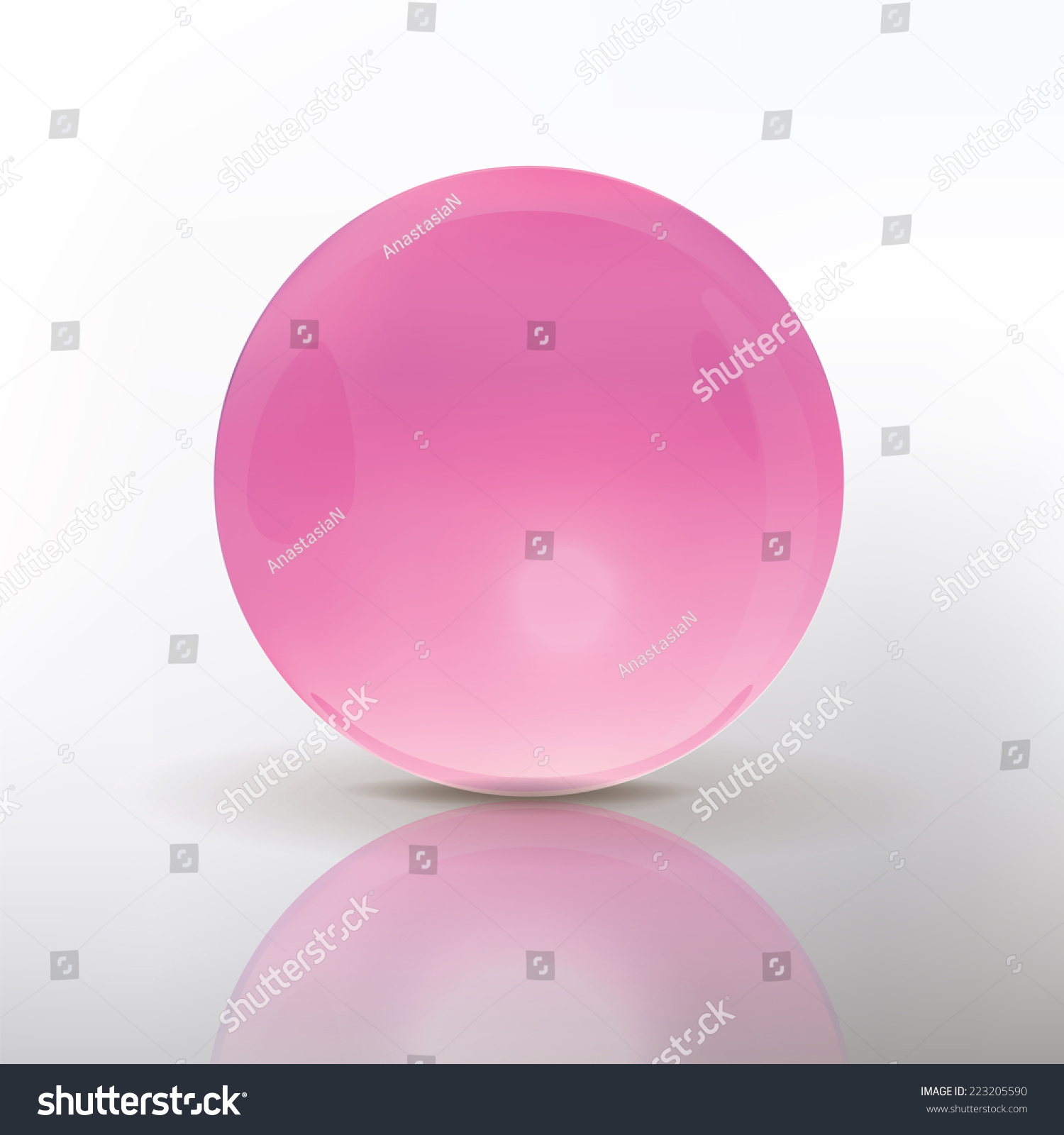 Pink Shiny Sphere Vector 10 Stock Vector (Royalty Free) 223205590 ...