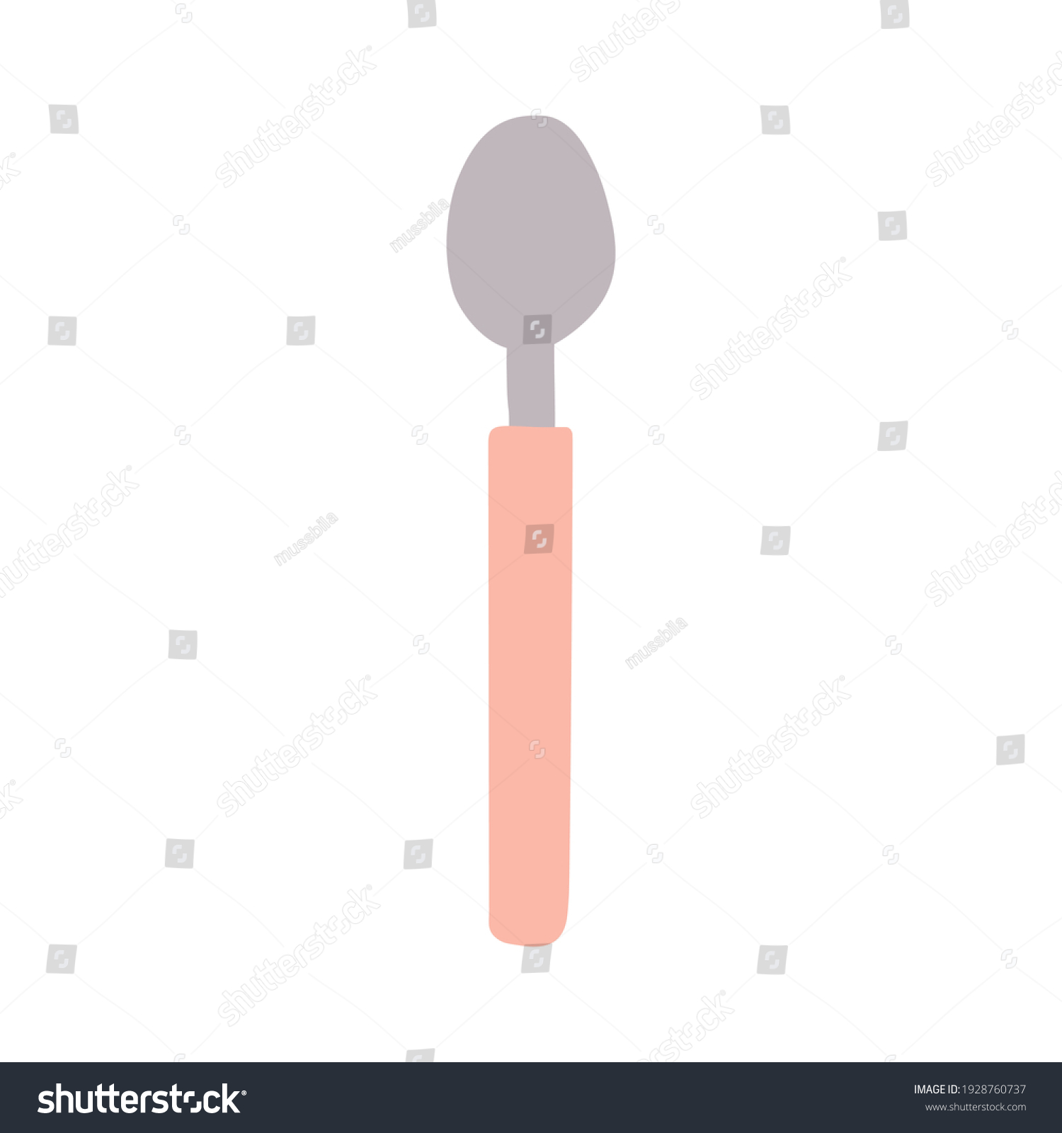 Pink Spoon Icon Elements Illustration Stock Vector (Royalty Free ...