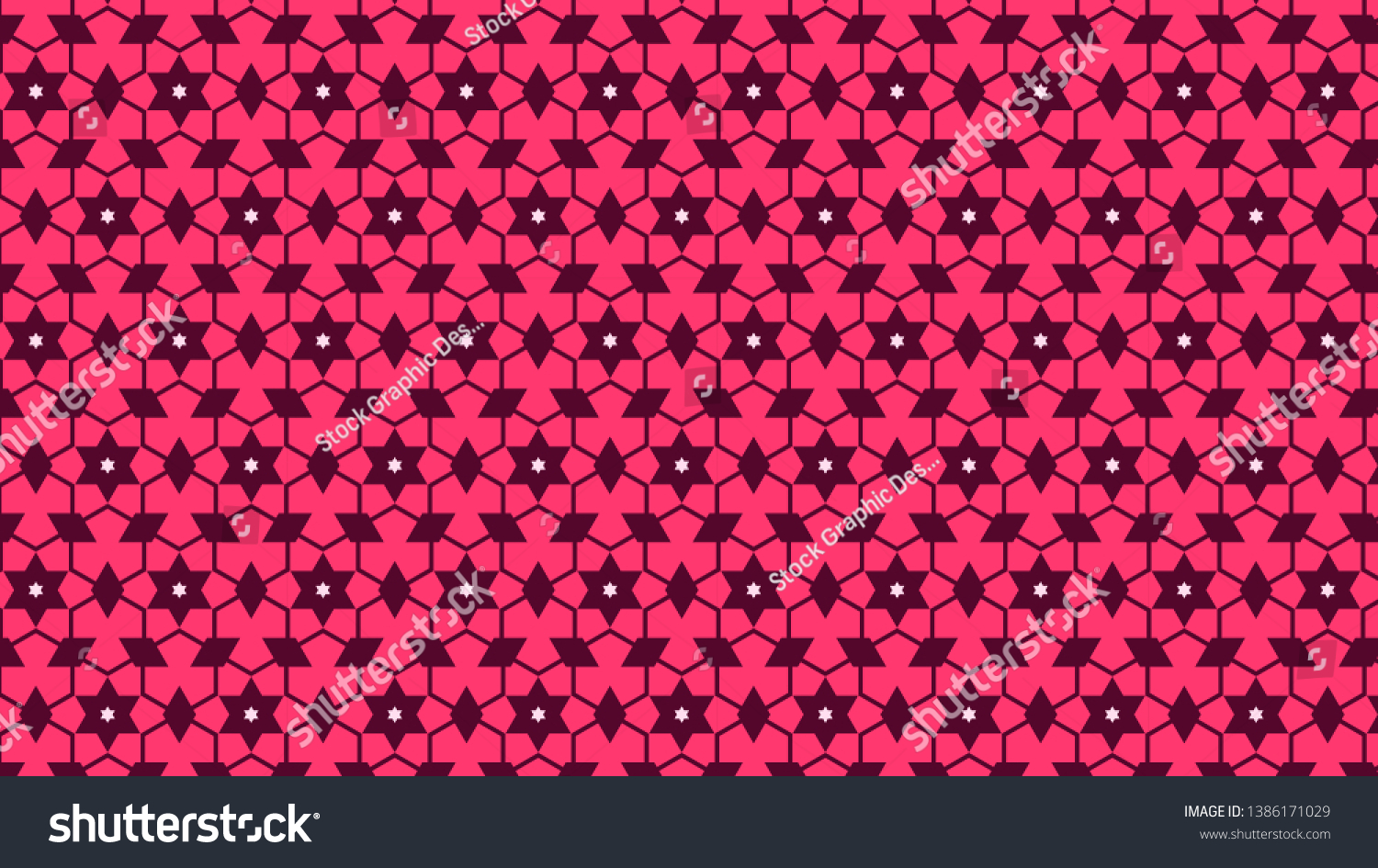 Pink Star Pattern Background Illustration Stock Vector (Royalty Free ...