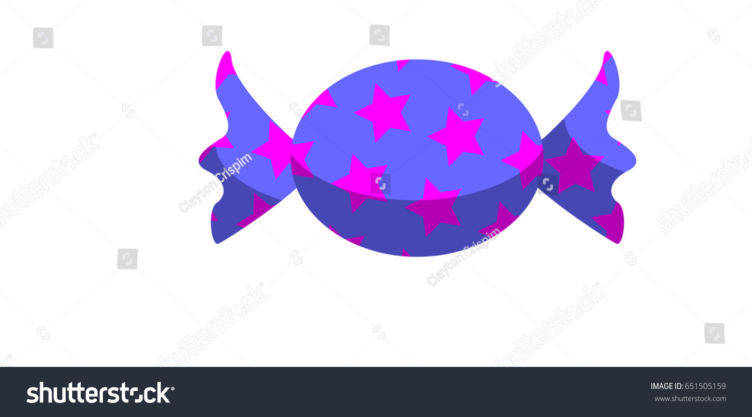 Pink Stars Pattern Blue Indigo Candy Stock Vector (Royalty Free ...