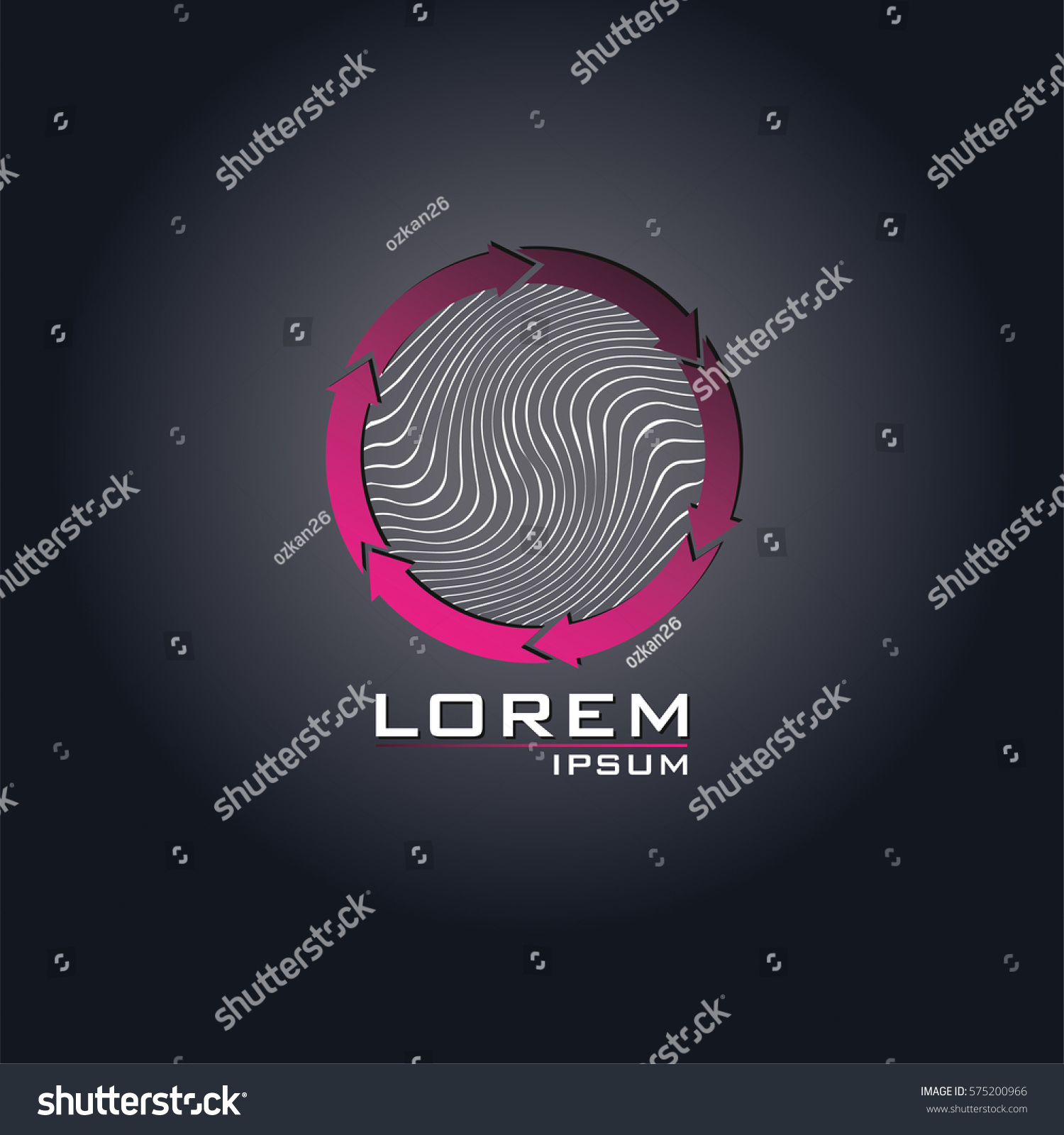 Pink Vector Circle Formed Arrows Endless Stock Vector (Royalty Free ...