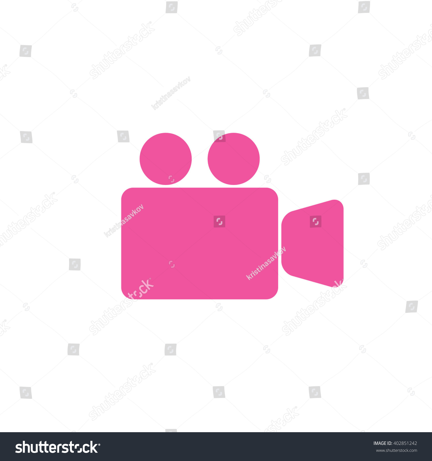 Pink Video Camera Icon Vector Illustration Stock Vector (Royalty Free ...