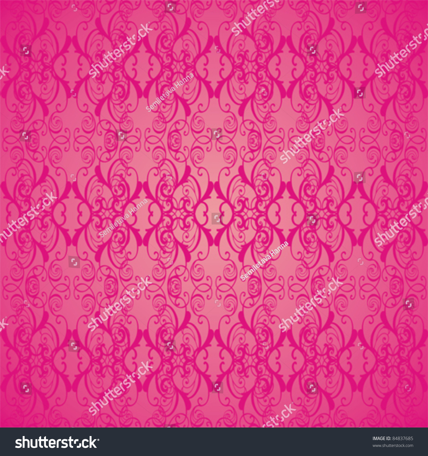 Pink Wallpaper Pattern: vector de stock (libre de regalías) 84837685