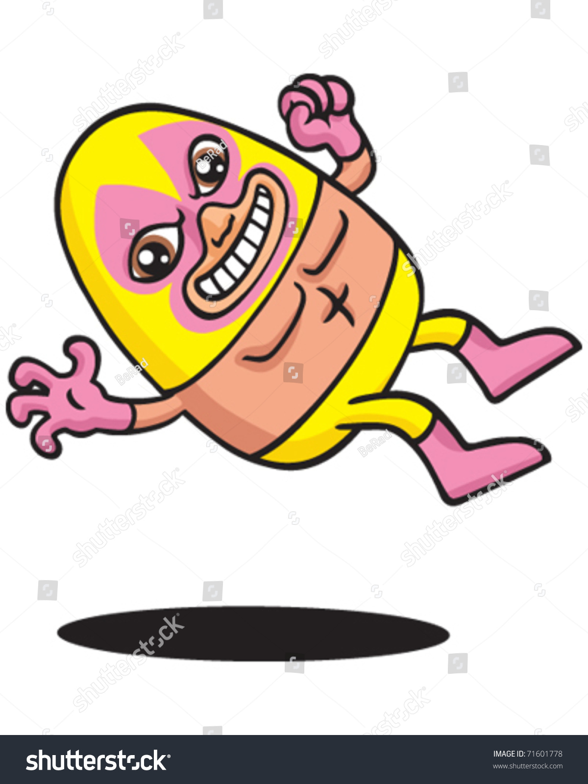 Pink Wrestler Stock Vector (Royalty Free) 71601778