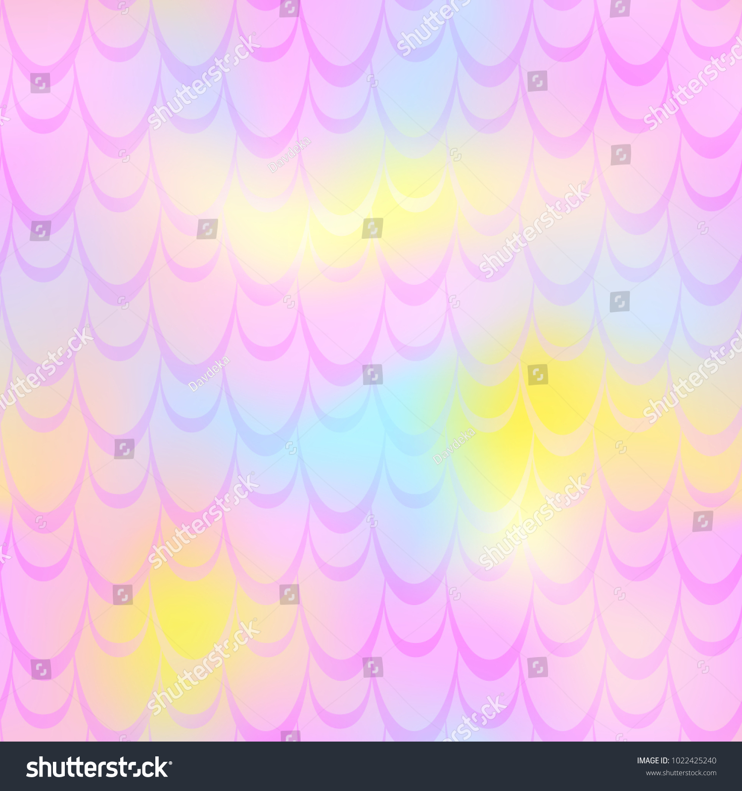 Pink Yellow Mermaid Vector Background Fish Stock Vector (Royalty Free ...