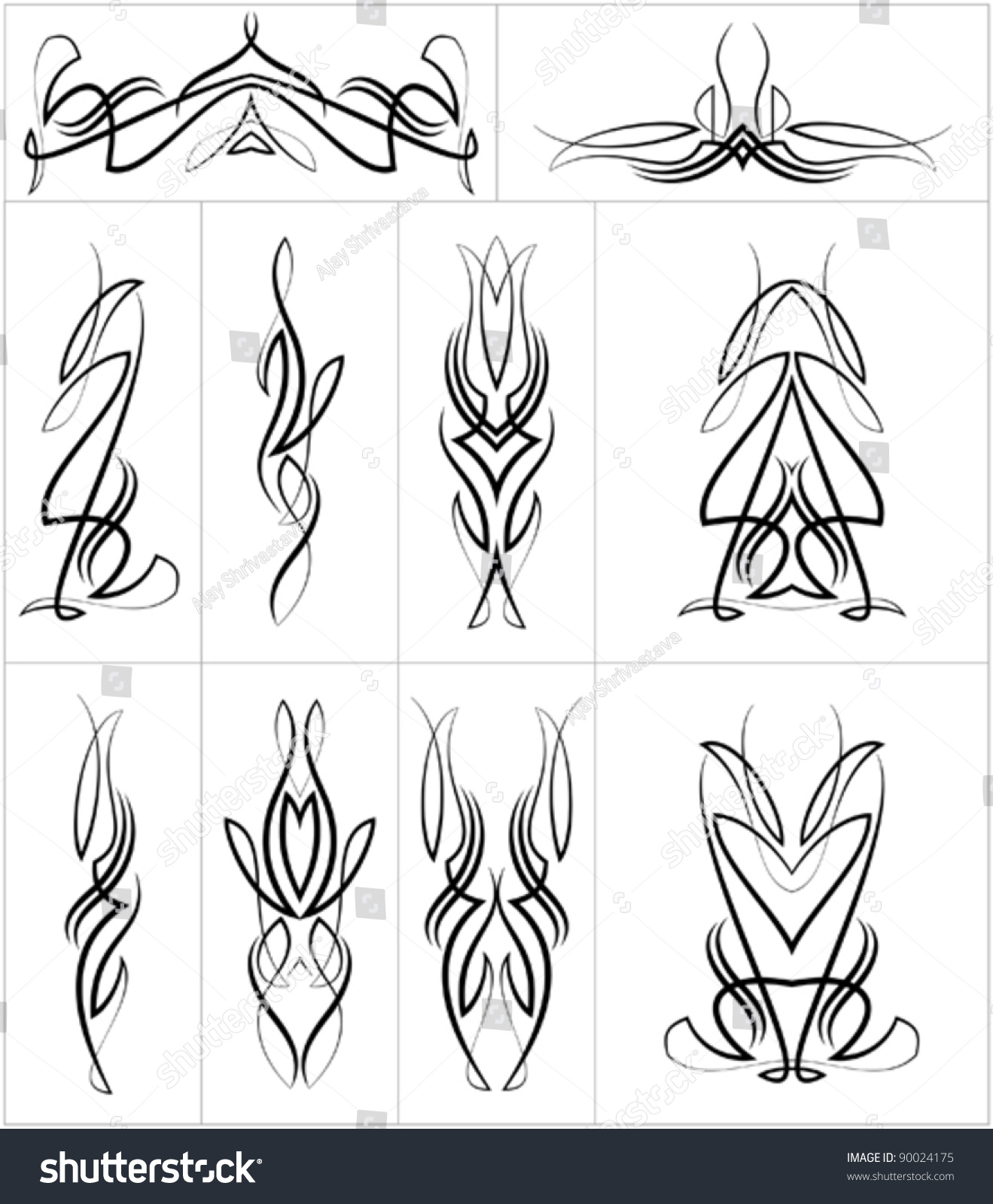 Pinstripe Design Collection Stock Vector (Royalty Free) 90024175