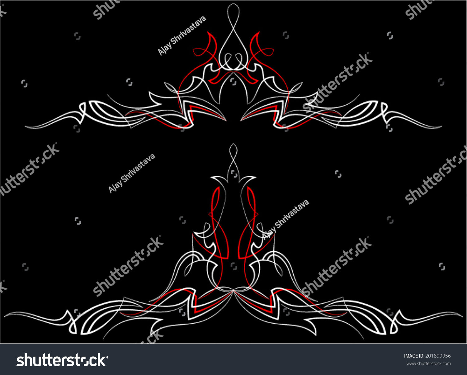 Pinstripe Graphics Vinyl Ready Stock Vector (Royalty Free) 201899956