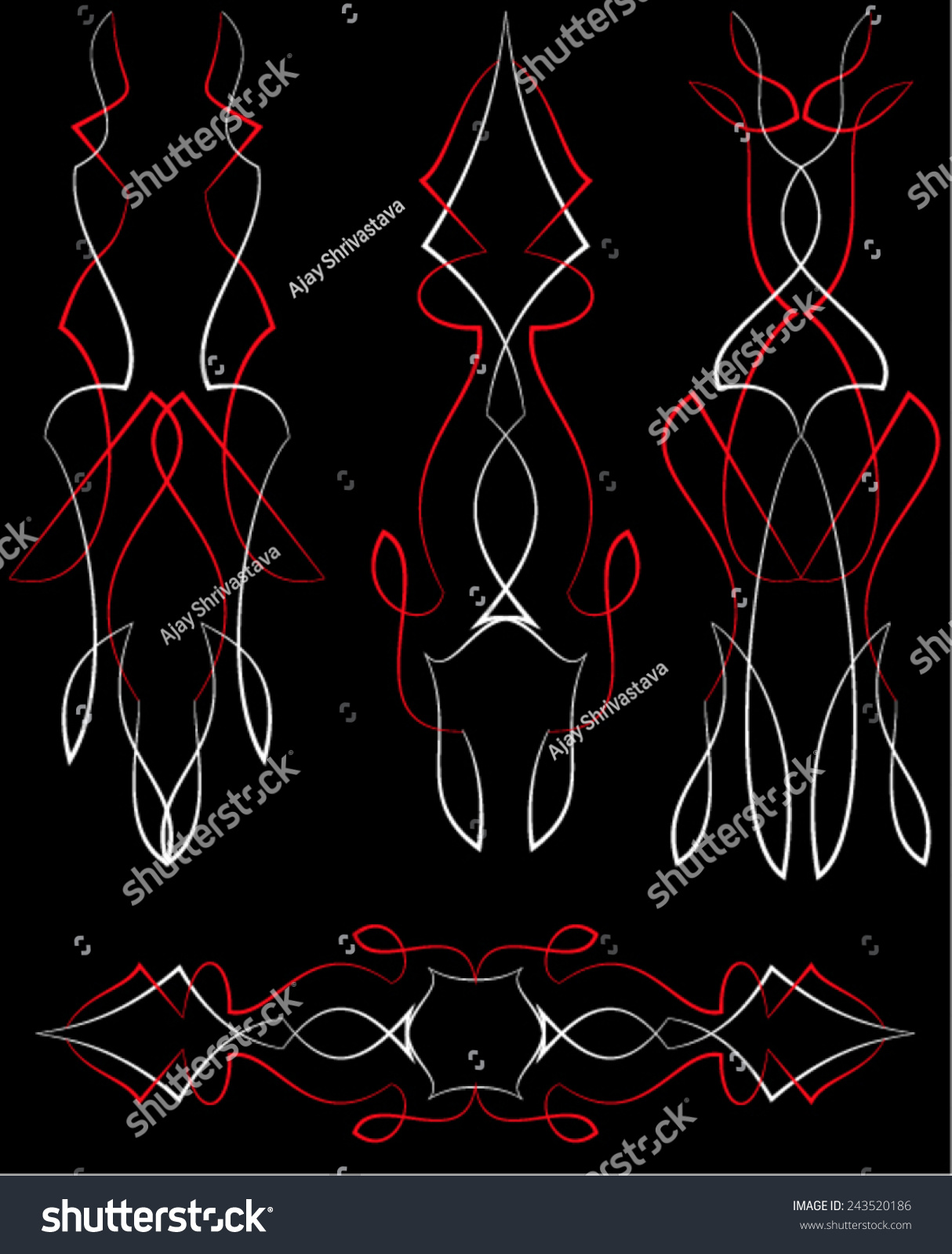 Pinstripe Graphics Vinyl Ready Stock Vector (Royalty Free) 243520186 ...