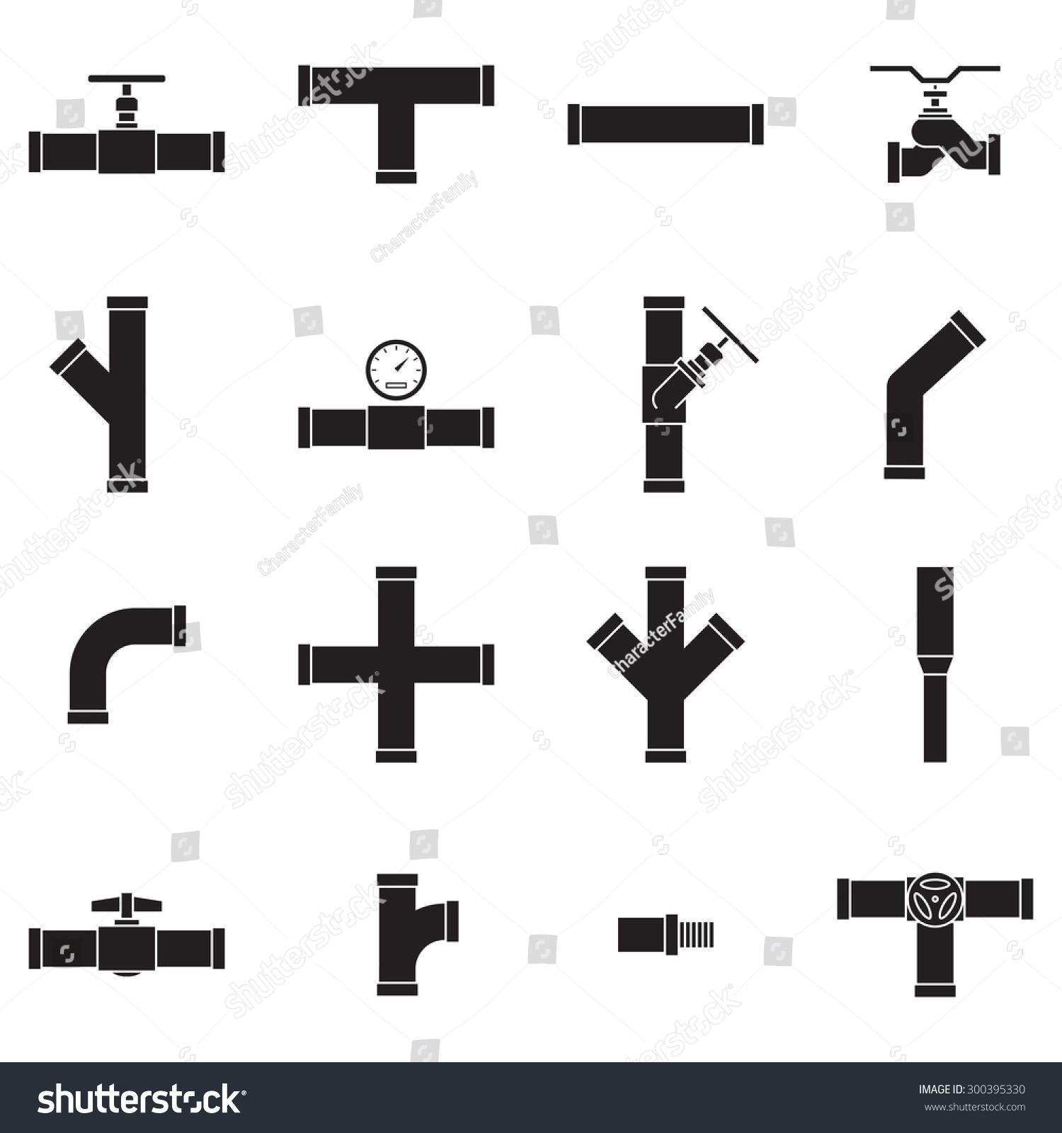 Pipe Valve Icon Set: เวกเตอร์สต็อก (ปลอดค่าลิขสิทธิ์) 300395330 ...