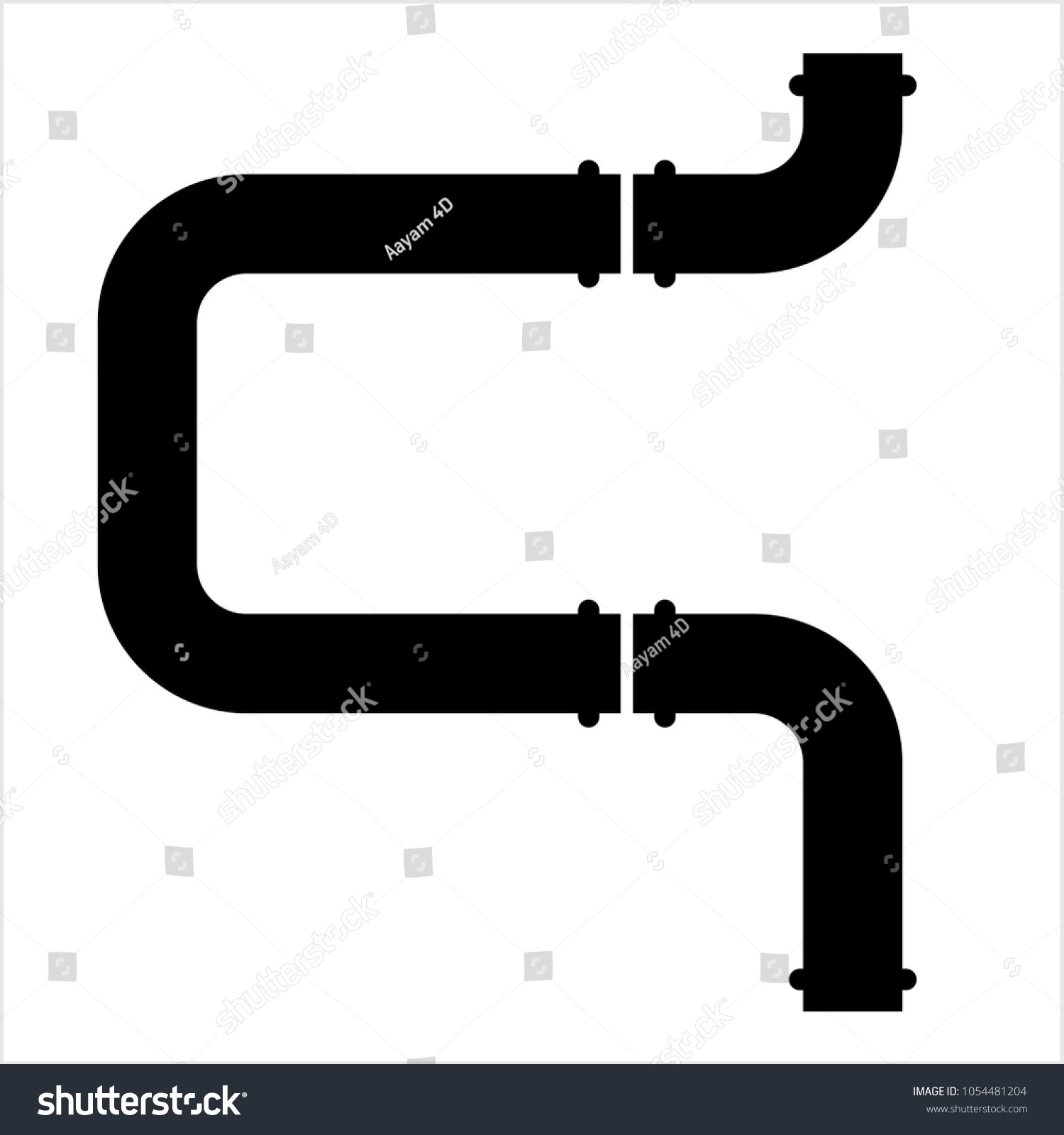 Pipe Icon Pipe Fitting Icon Vector Stock Vector (Royalty Free) 1054481204