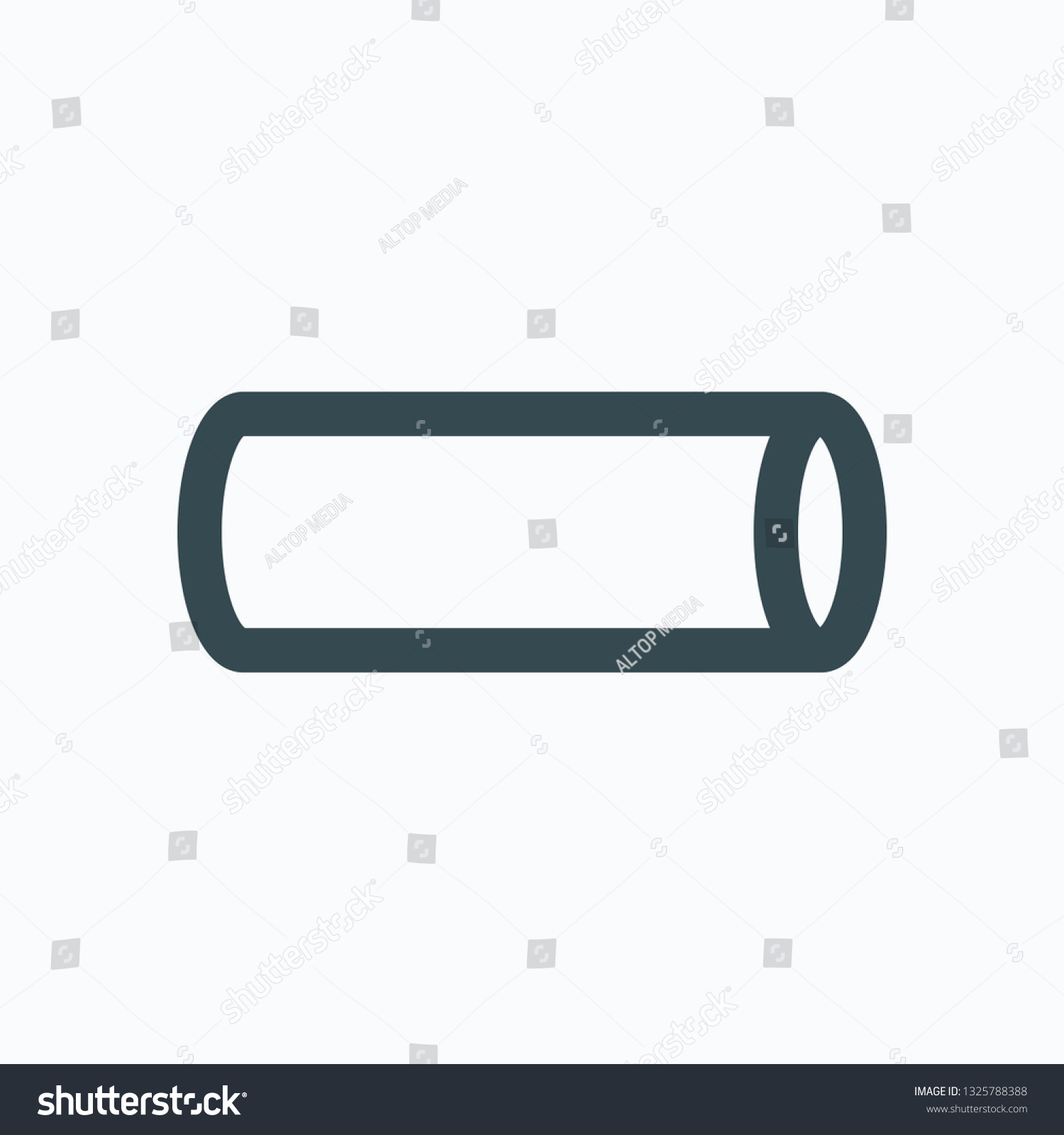Pipe Linear Icon Tube Vector Icon Stock Vector (Royalty Free ...