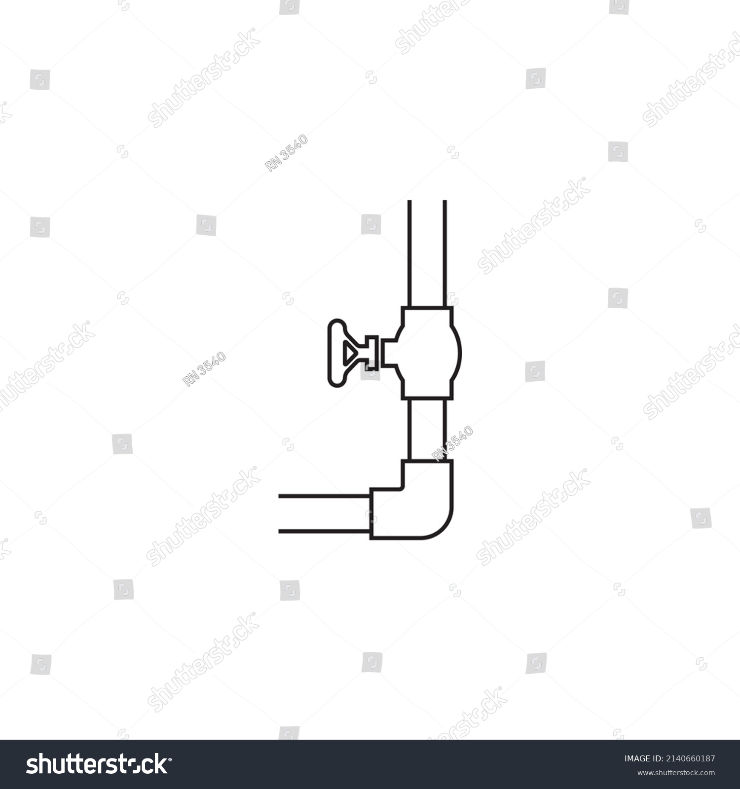 Pipe Valve Icon Vector Illustration Simple Stock Vector (Royalty Free ...