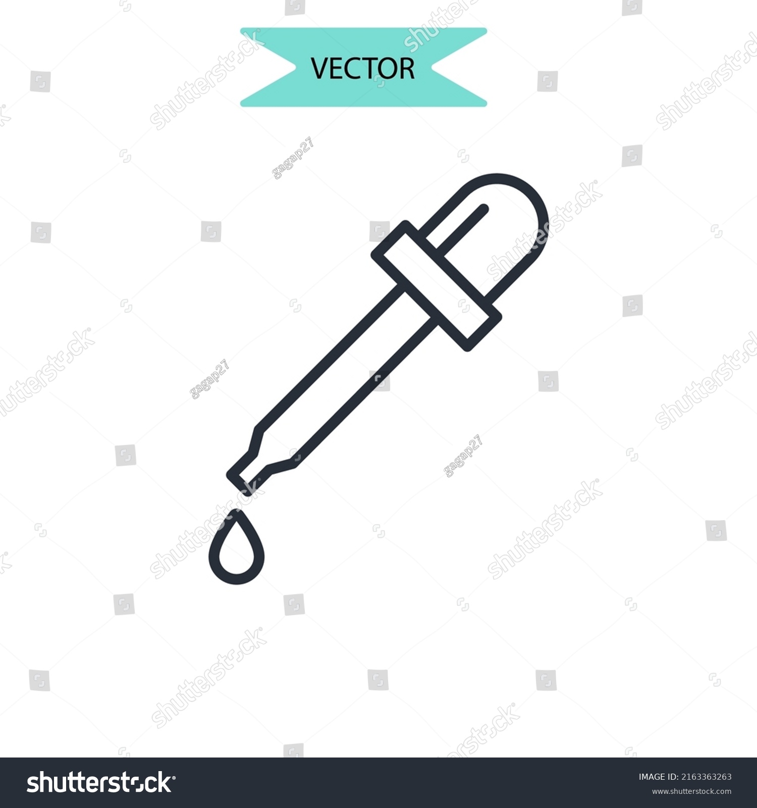 Pipette Icons Symbol Vector Elements Infographic Stock Vector (Royalty ...