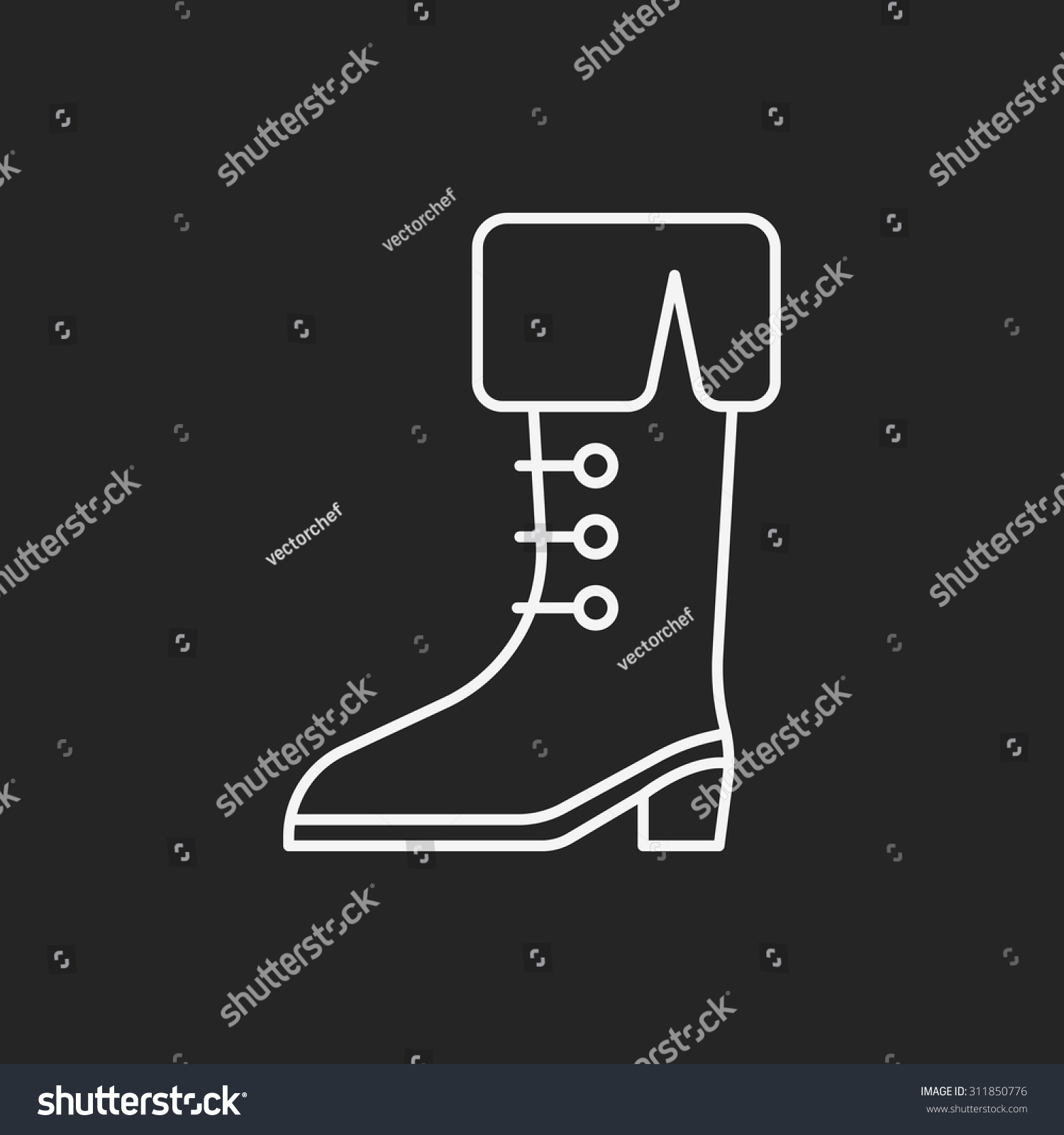 Pirate Boot Line Icon Stock Vector (Royalty Free) 311850776 | Shutterstock